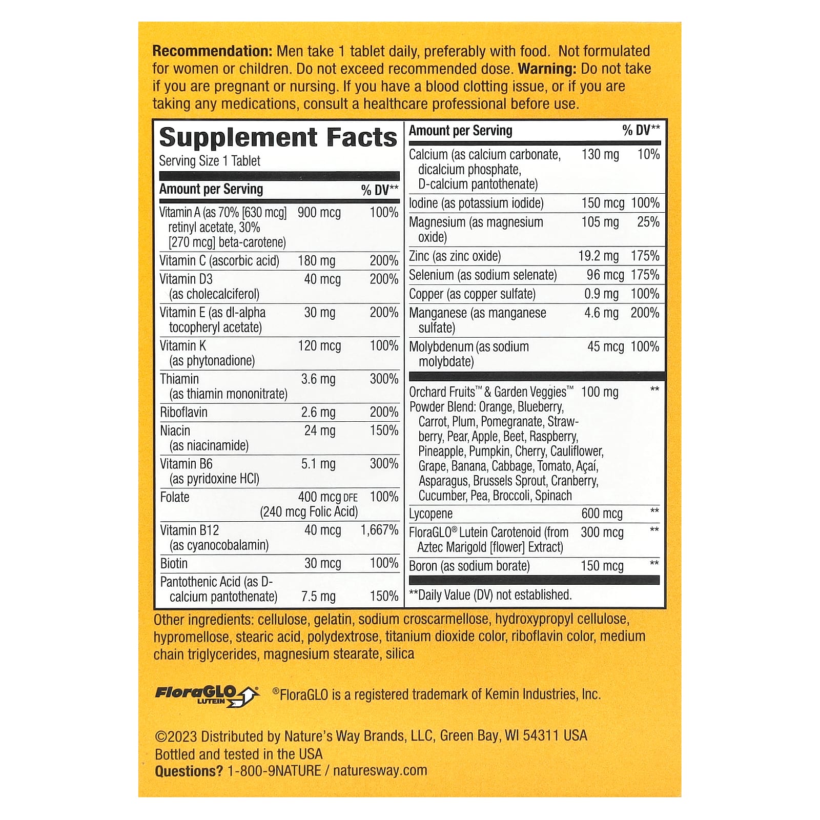 Nature's Way, Alive! Men's 50+ Complete Multivitamin, 50 Tablets