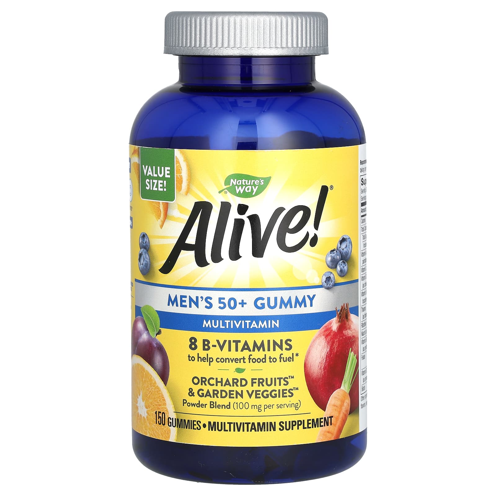 Nature's Way, Alive! Men's 50+ Gummy Multivitamin, 150 Gummies