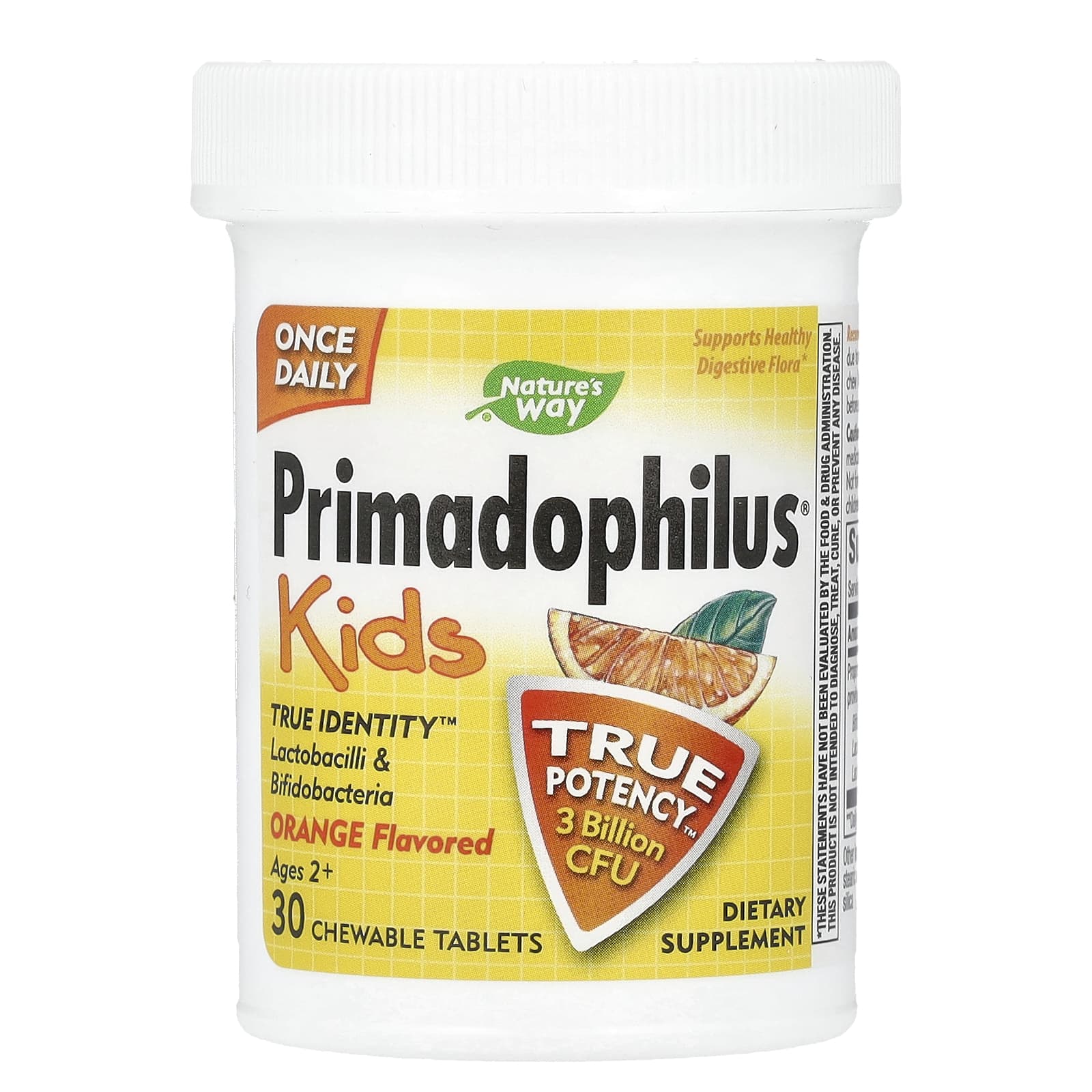 Nature's Way, Primadophilus, Kids, Ages 2+, Orange, 3 Billion CFU, 30 ...