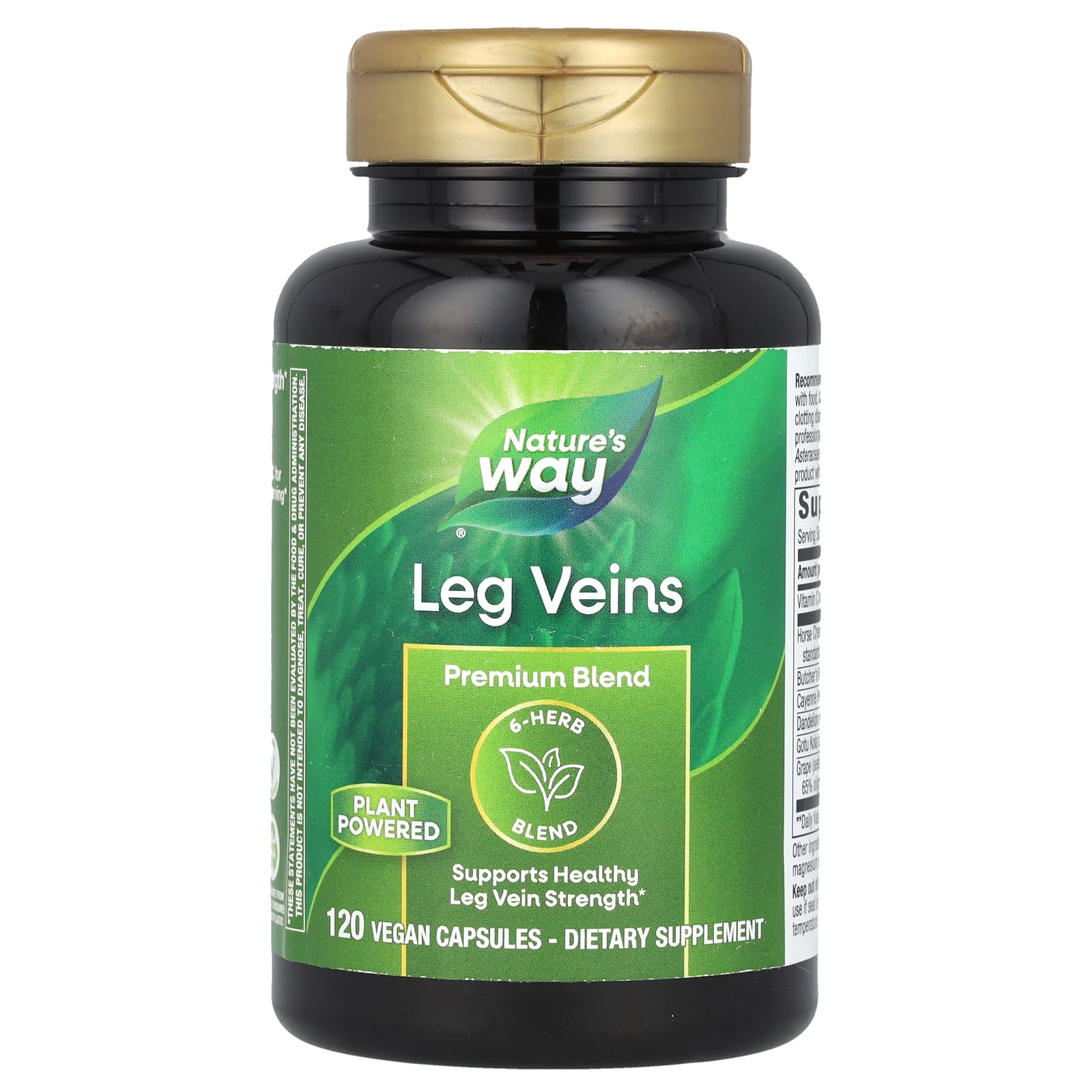 Nature's Way, Leg Veins, Premium Blend, 120 Vegan Capsules