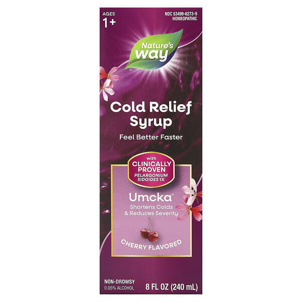 Nature's Way, Cold Relief Syrup, Umcka, Cherry , 8 fl oz (240 ml)