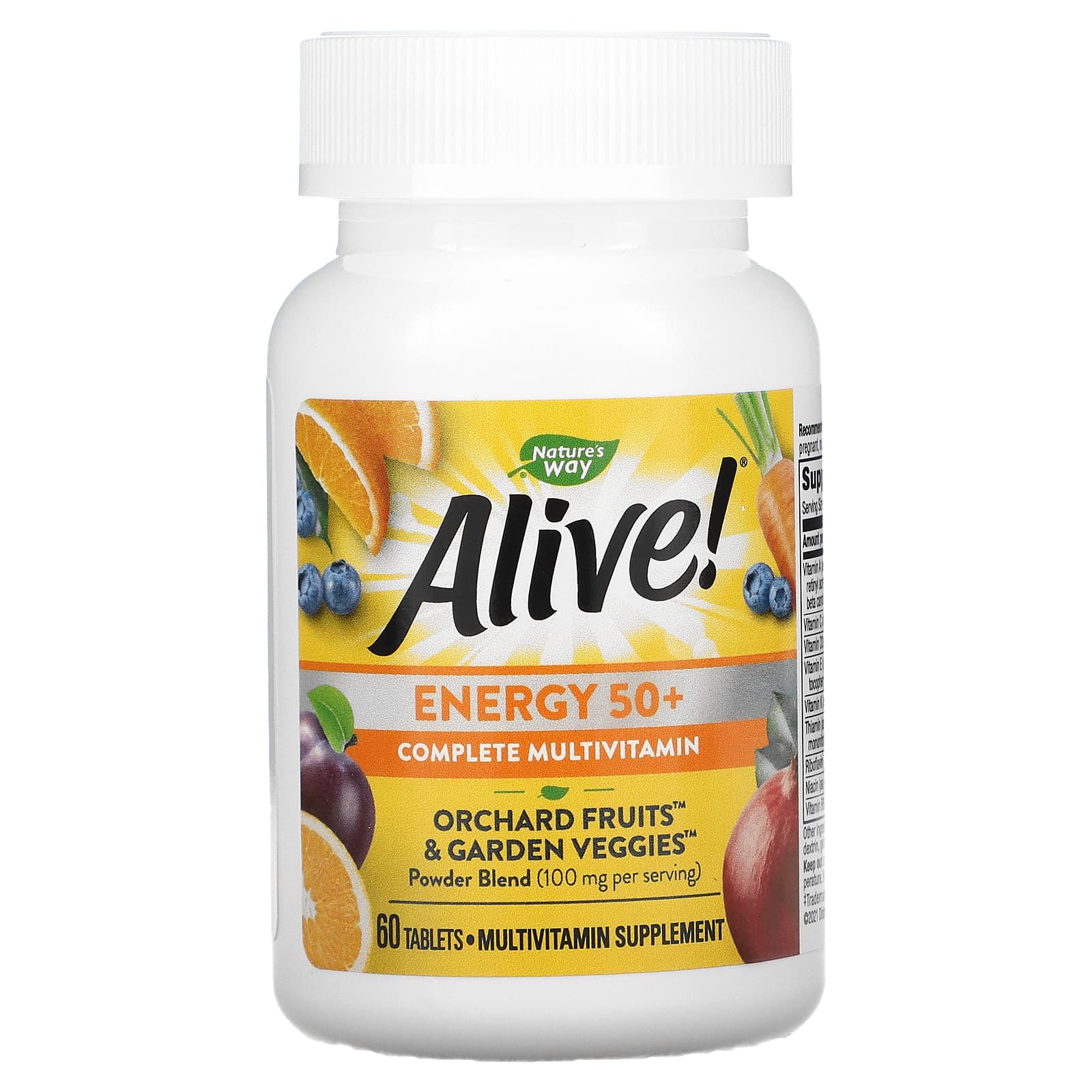 ناتشرز واي Alive طاقة 50 ، أقراص متعددة الفيتامينات والمعادن