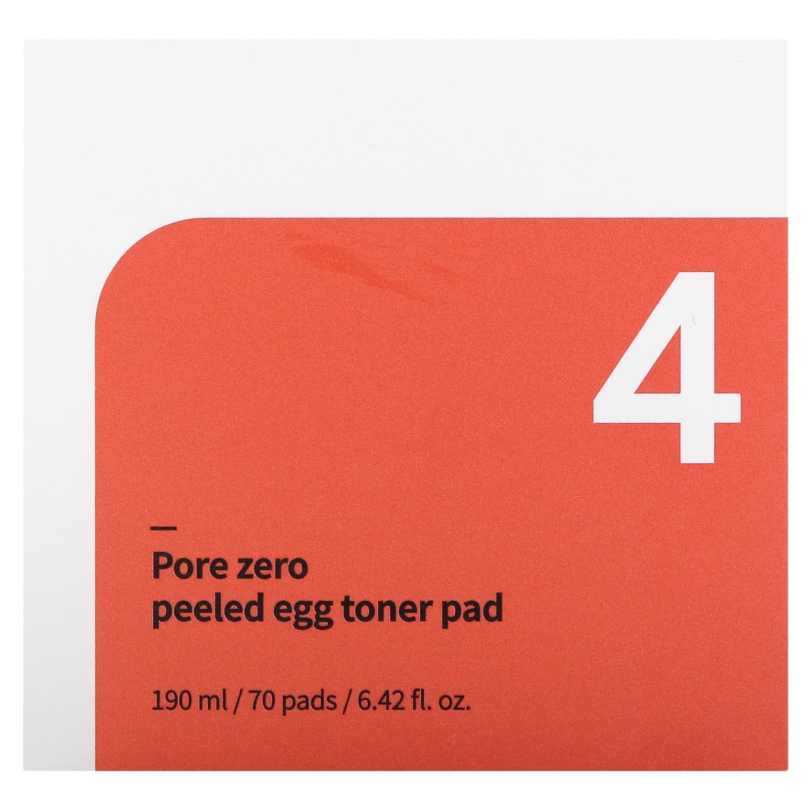 Numbuzin, No. 4 Pore Zero Peeled Egg Toner Pad, 70 Pads, 6.42 fl oz ...