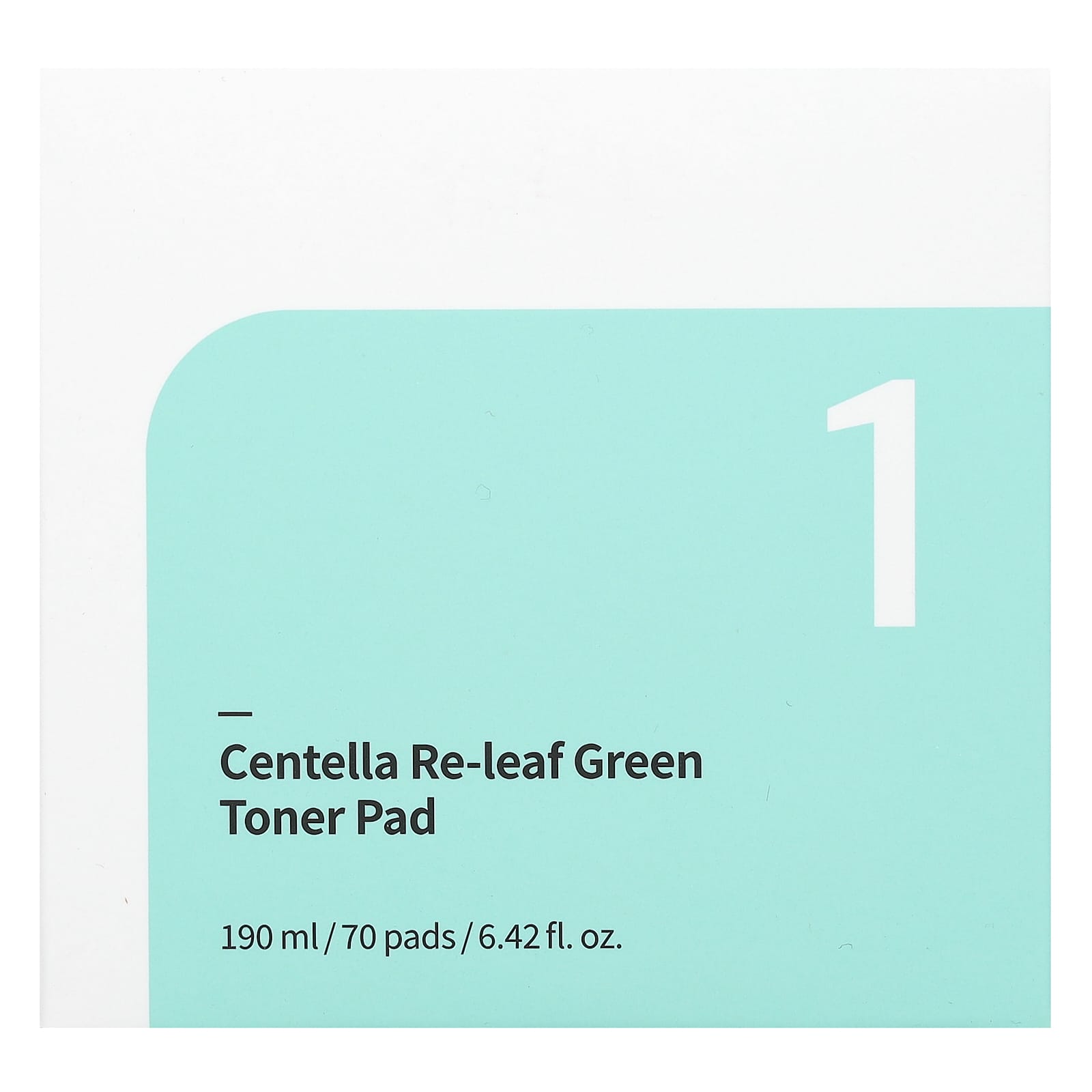 Numbuzin, No. 1 Centella Re-Leaf Green Toner Pad, 70 Pads, 6.42 fl oz ...