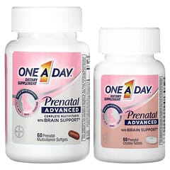 One-A-Day, Prenatal Advanced, Complete Multivitamin with Brain Support ...