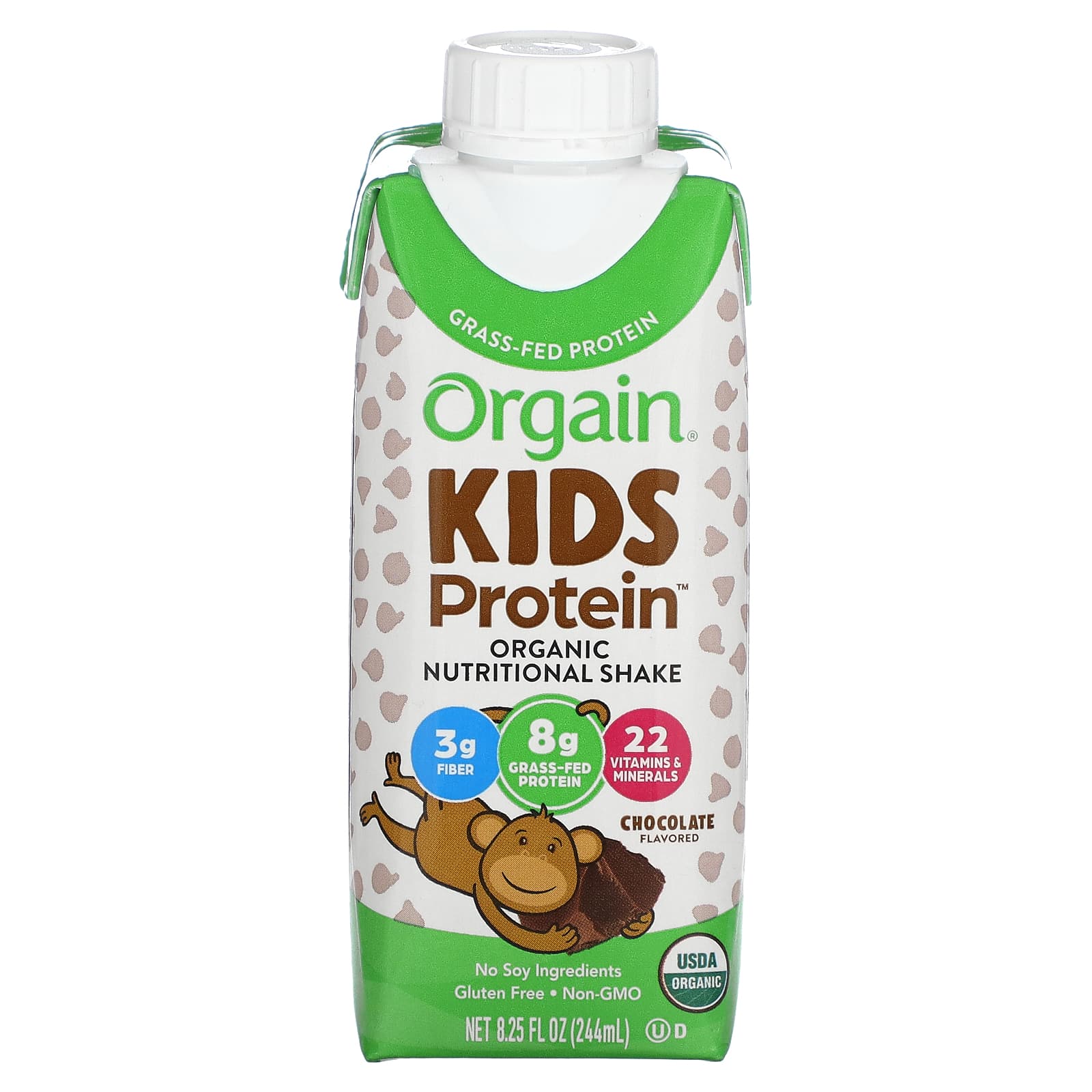 Orgain, Kids Protein, Organic Nutritional Shake, Chocolate, 4 Pack, 8. ...