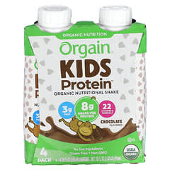 Orgain, Kids Protein, Organic Nutritional Shake, Chocolate, 4 Pack, 8. ...