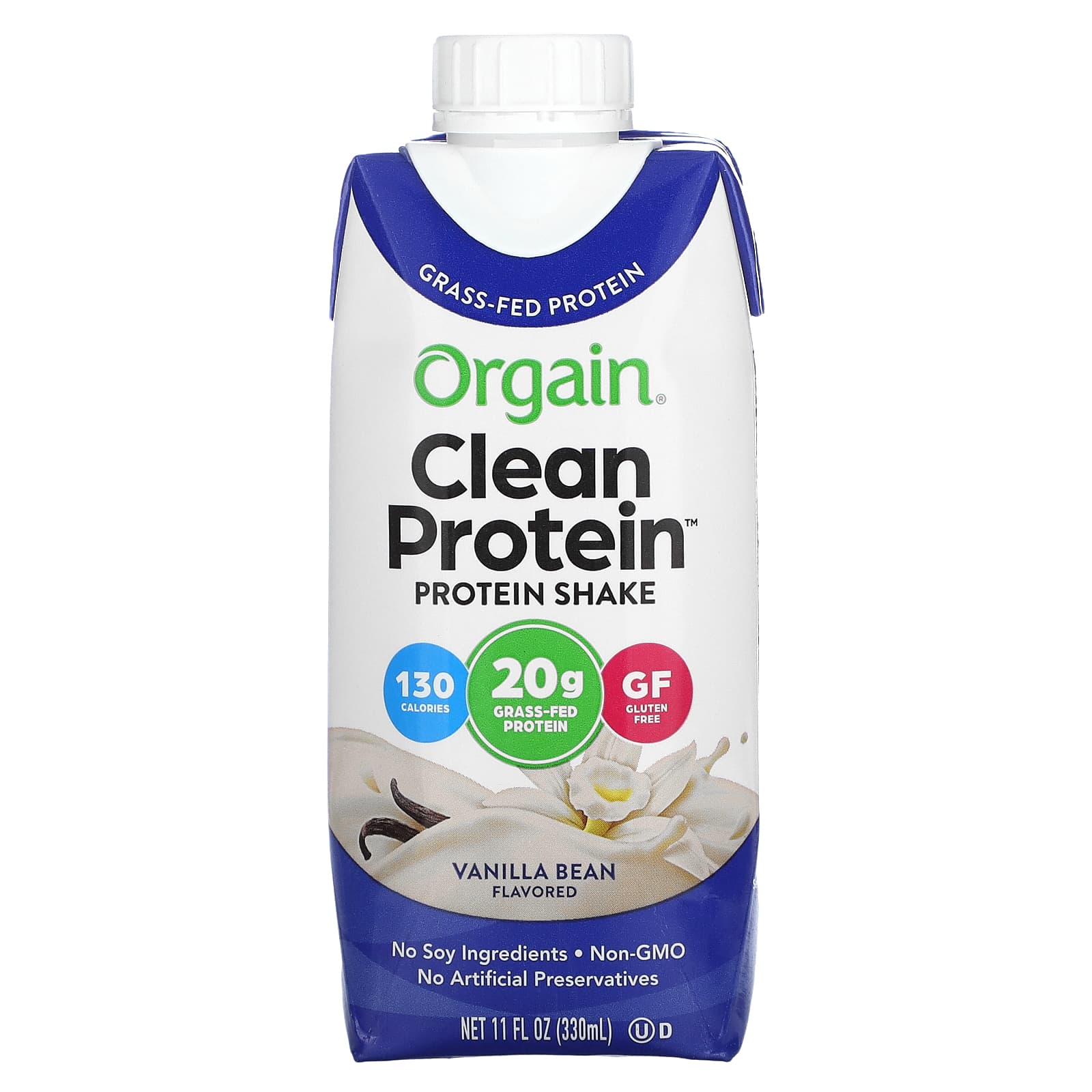 Orgain, Batido de proteína Clean, Vainilla`` Paquete de 4, 330 ml (11 ...