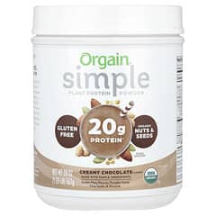 Orgain, Simple, Plant Protein Powder, Creamy Chocolate, 1.25 lb (567 g)