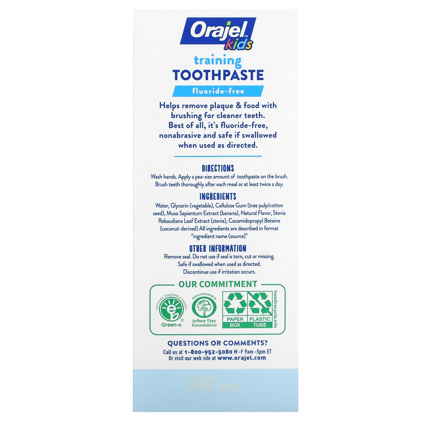 Orajel, Kids, Paw Patrol Training Toothpaste, Fluoride Free, 0-3 Years ...