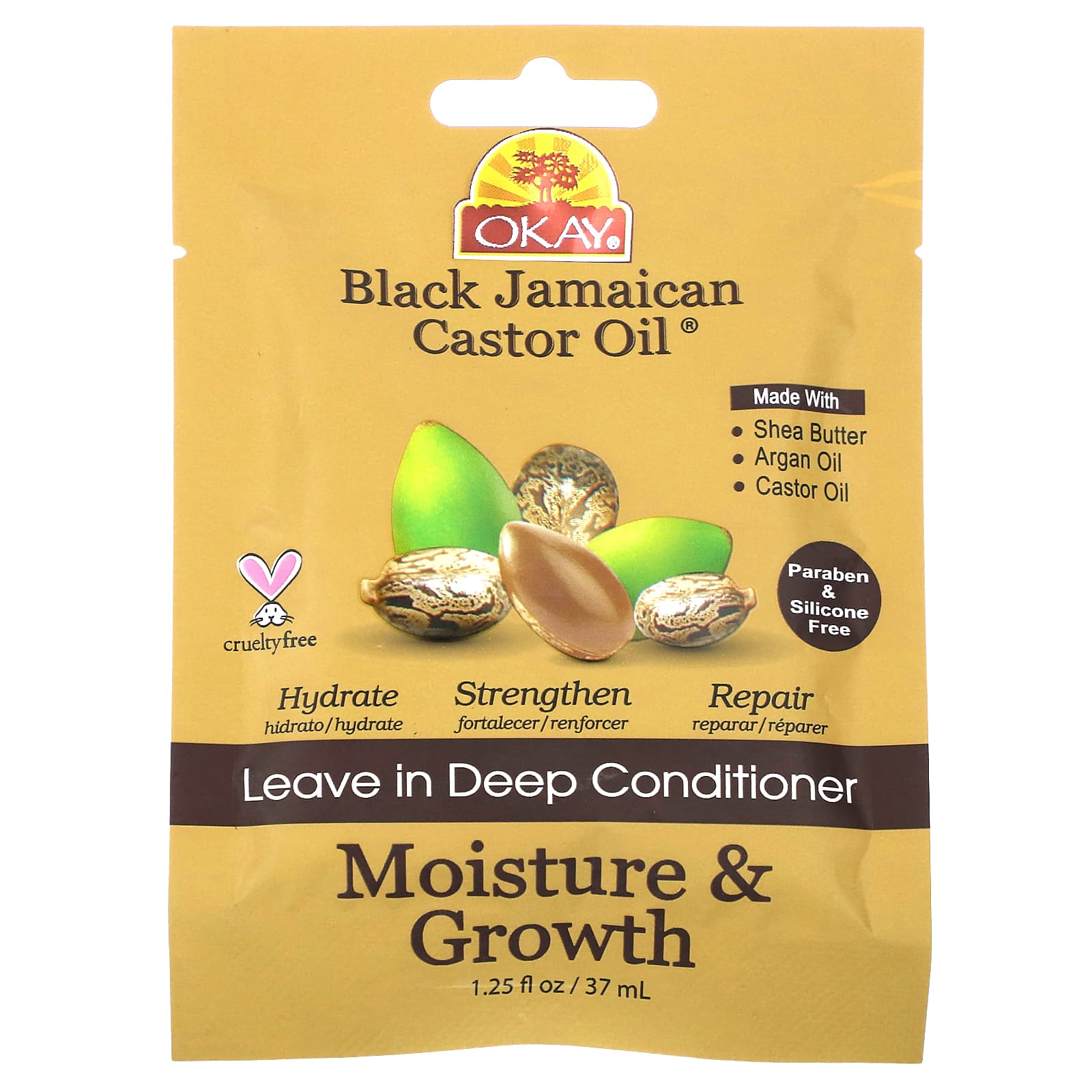 Okay Pure Naturals, Black Jamaican Castor Oil, Leave in Deep ...
