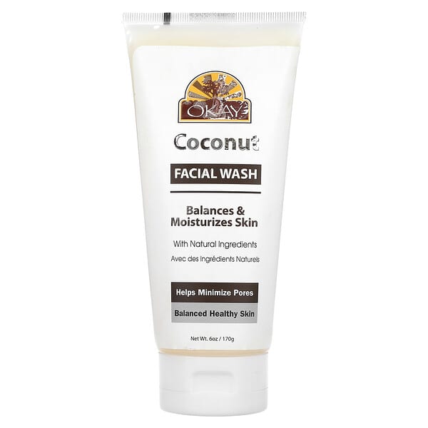 Okay Pure Naturals, Coconut Facial Wash, 6 oz (170 g)