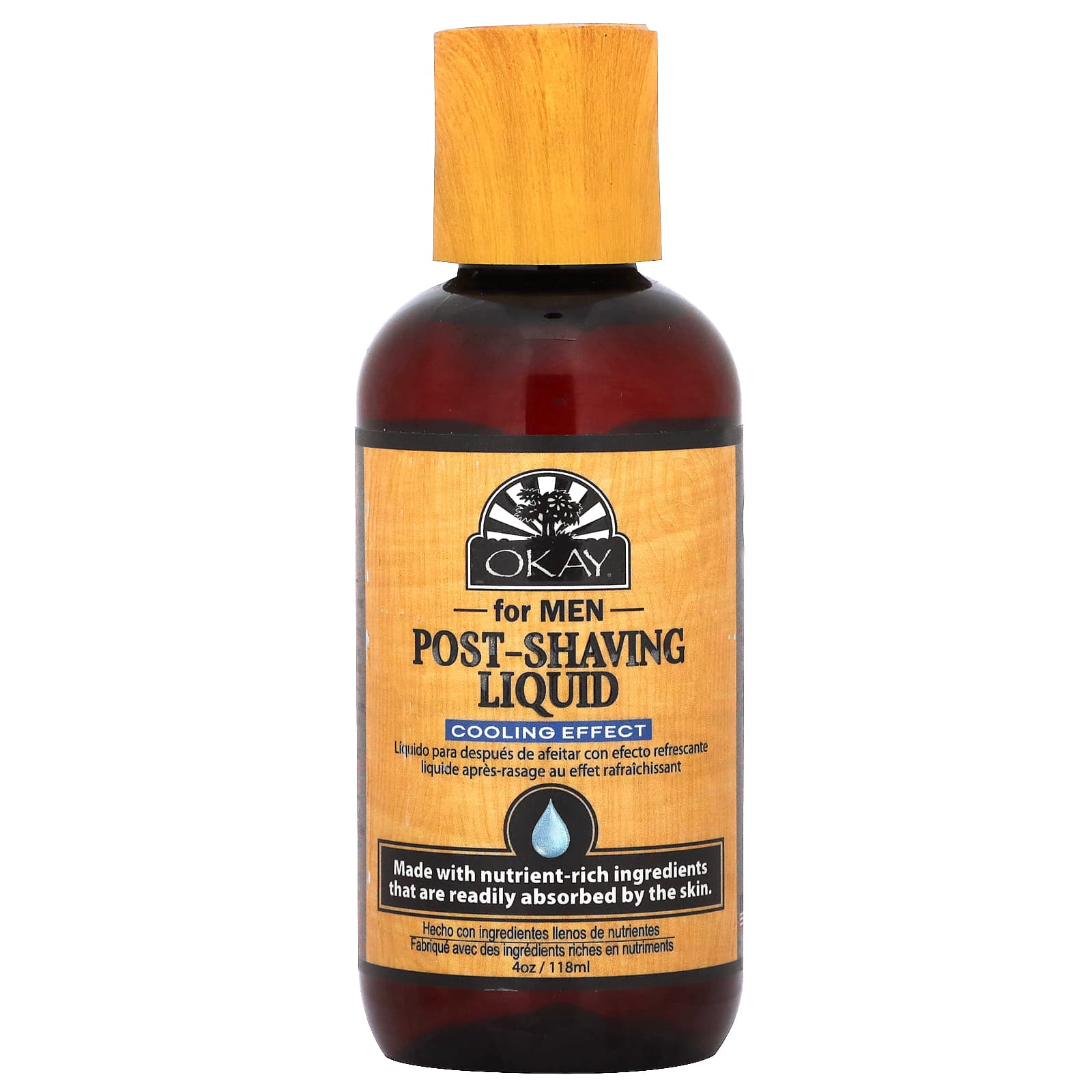 Okay Pure Naturals, Post-Shaving Liquid For Men, Cooling Effect, 4 oz ...