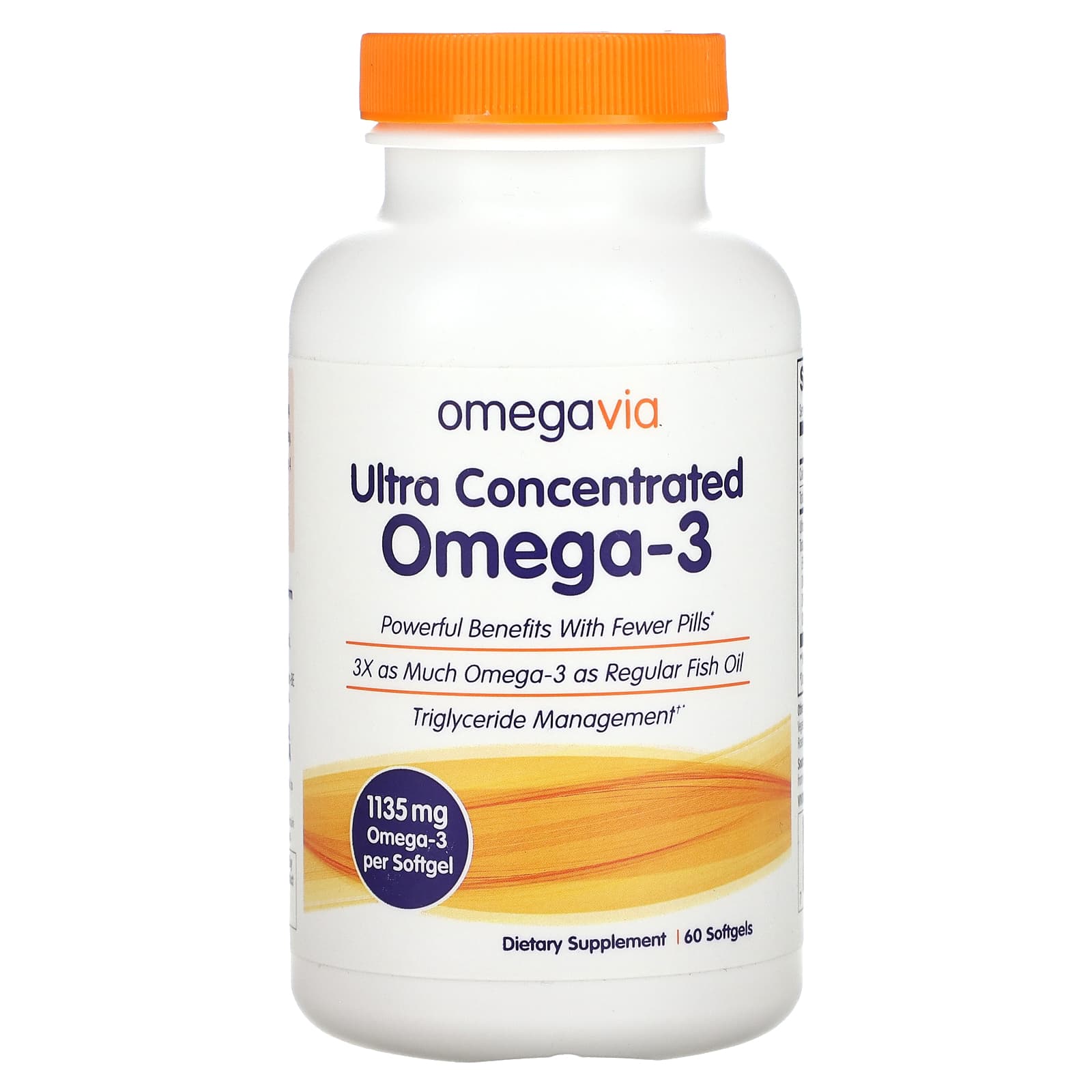 OmegaVia, Ultra Concentrated Omega-3, 1,135 mg, 60 Softgels