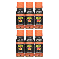 Onnit, Alpha Brain Focus Shot, Peach, 6 Bottles, 2.5 fl oz (75 ml) Each