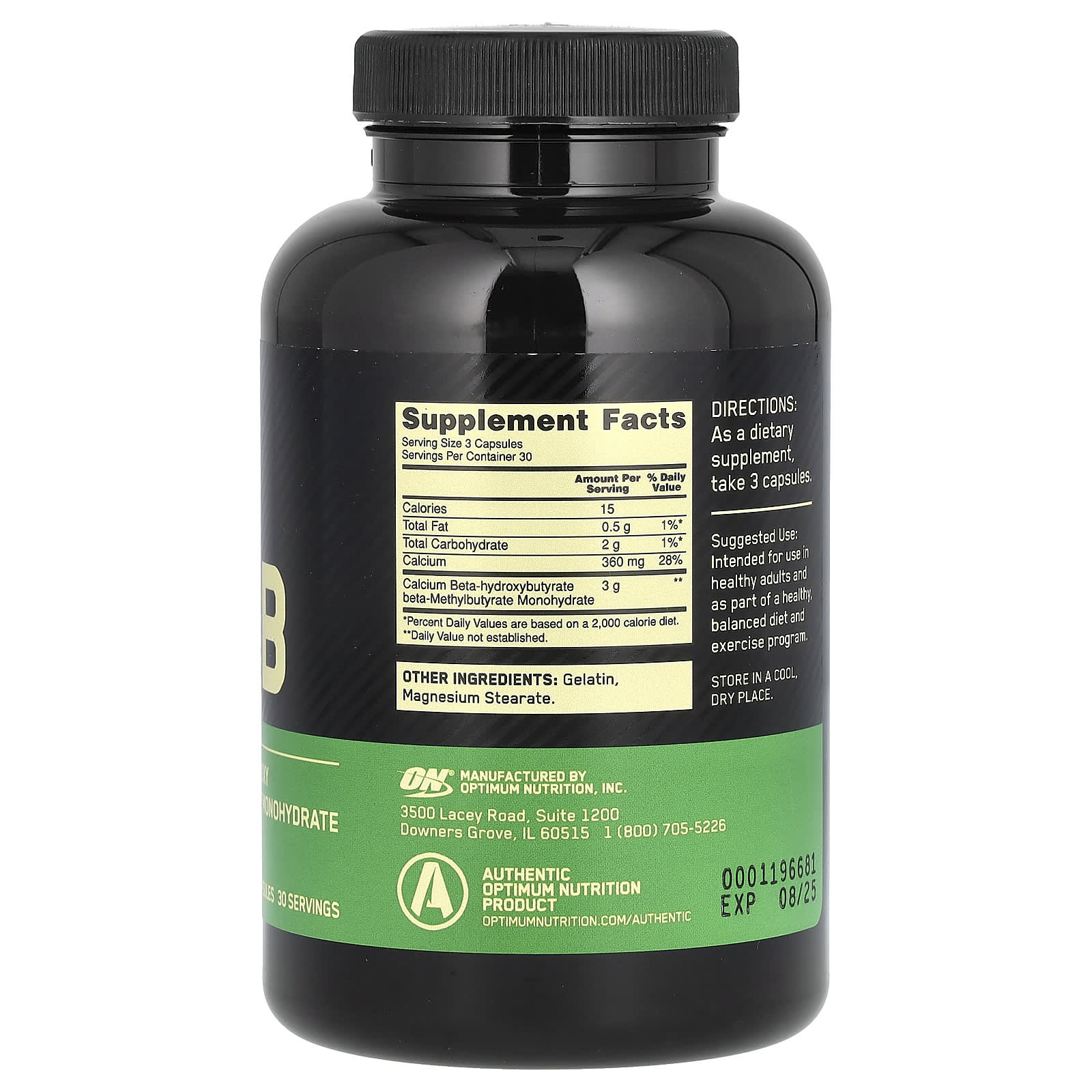 Optimum Nutrition, HMB , 90 Capsules