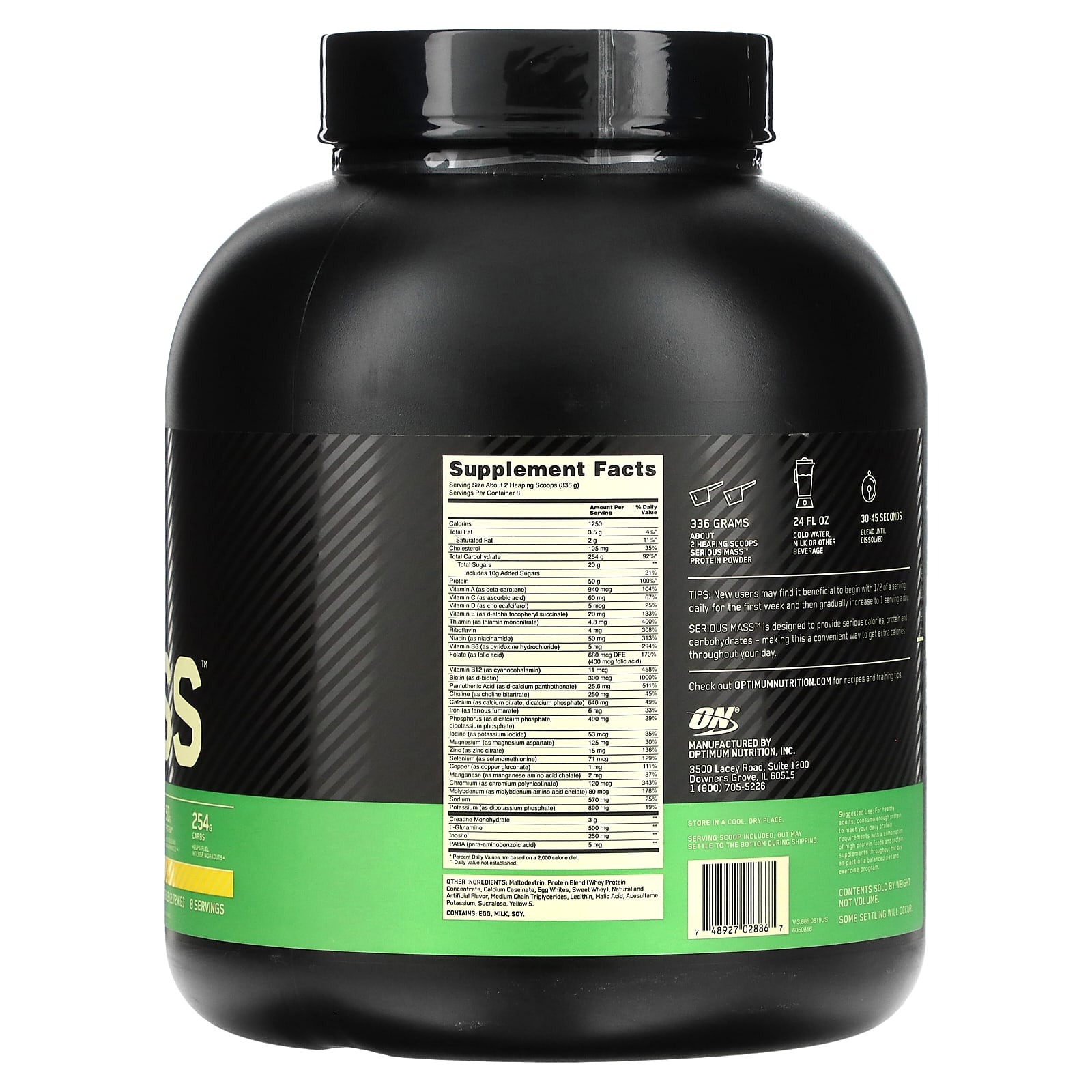 Serious Mass Nutrition Facts Per Scoop | Besto Blog