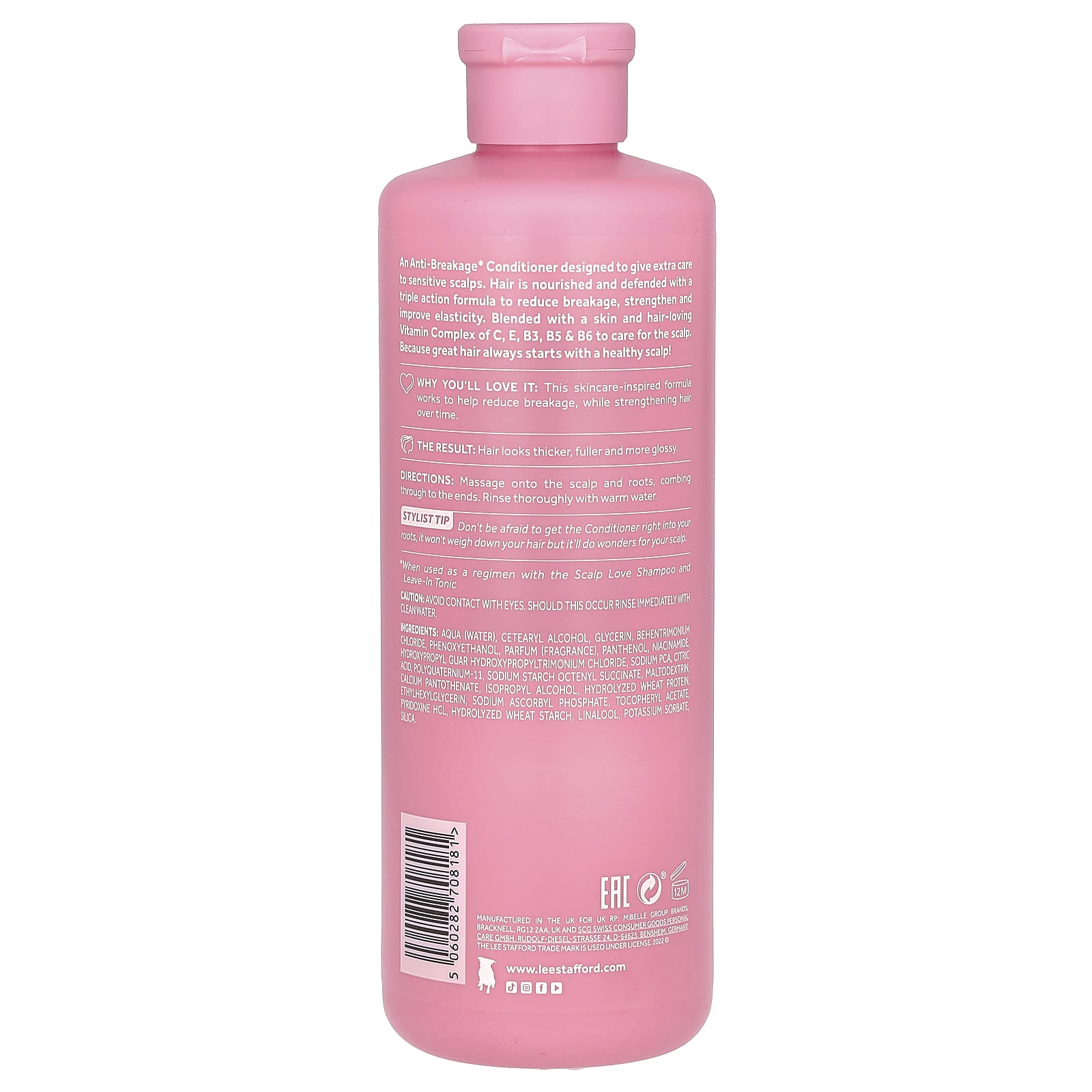 Lee Stafford, Scalp Love, Anti-Breakage Conditioner, For Fine Hair & Sensitive Scalps, 16.9 fl ...