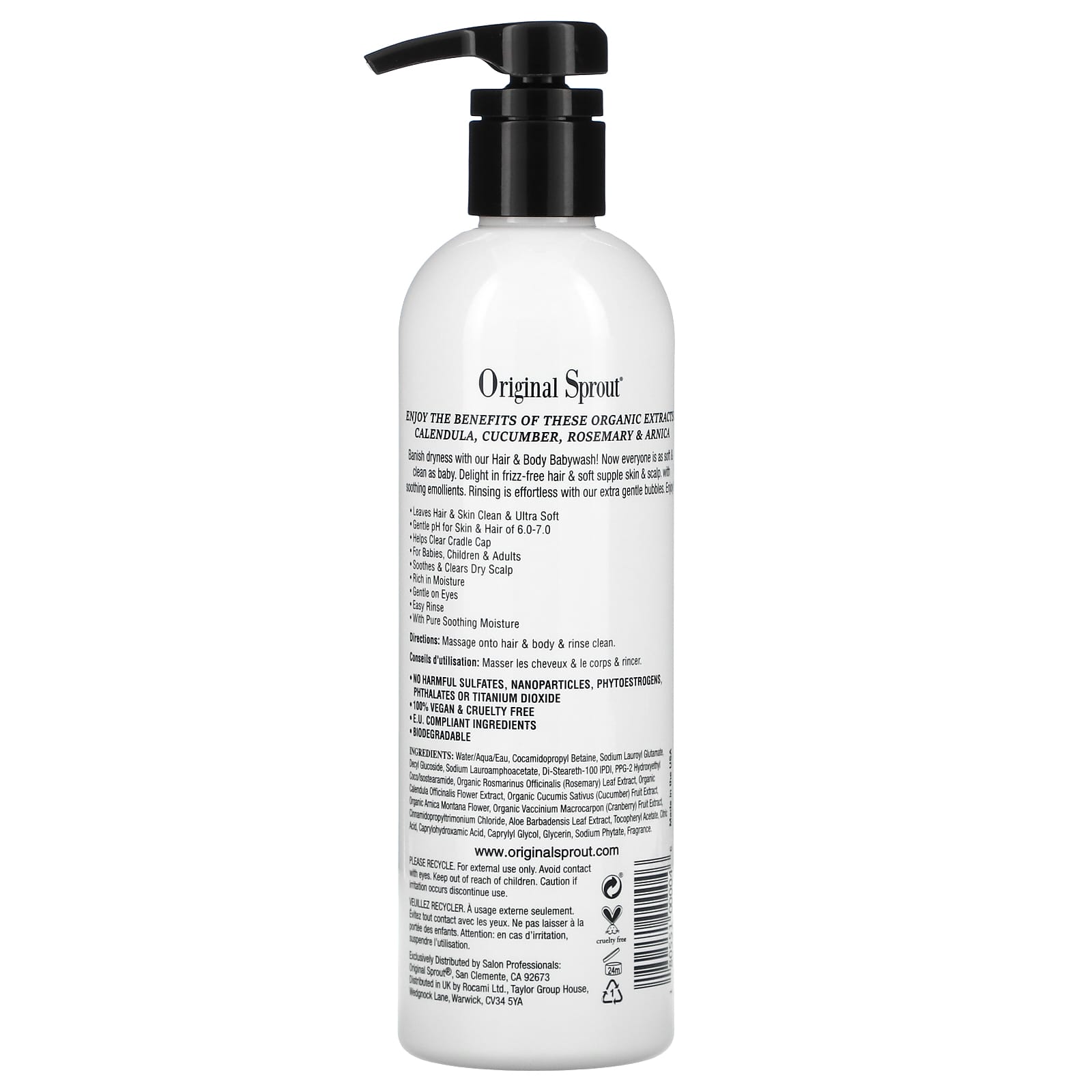Original Sprout Inc, Classic Collection, Hair & Body Babywash, 12 fl oz ...