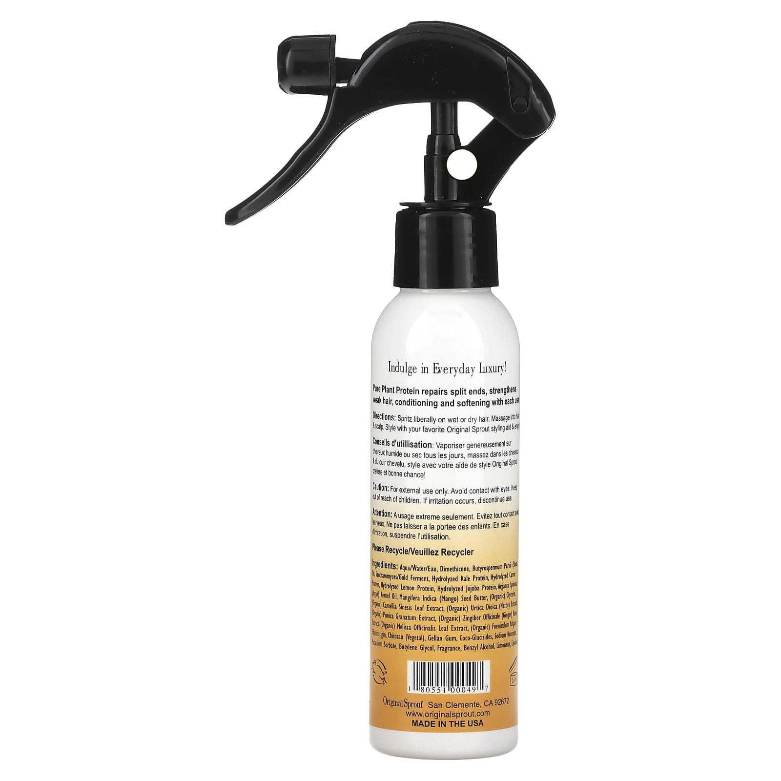 Original Sprout Inc, Tahitian Collection, 프로텍티브 프로틴 헤어 미스트, 120ml(4fl oz)