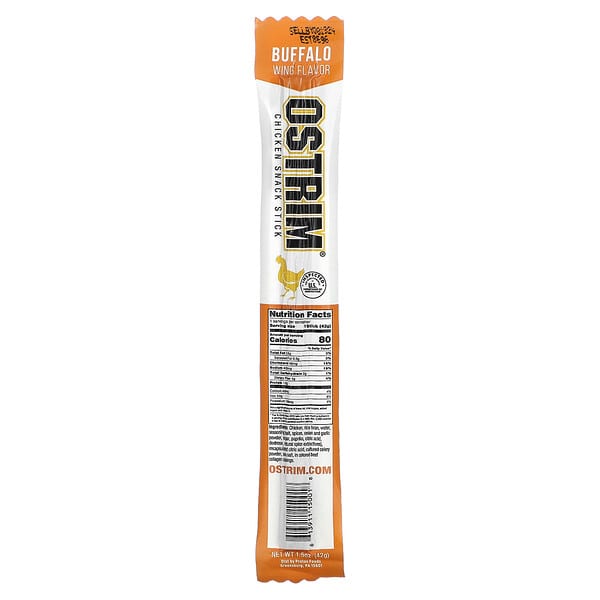 Ostrim, Chicken Snack Stick, Buffalo Wing, 1 Stick, 1.5 oz (42 g)