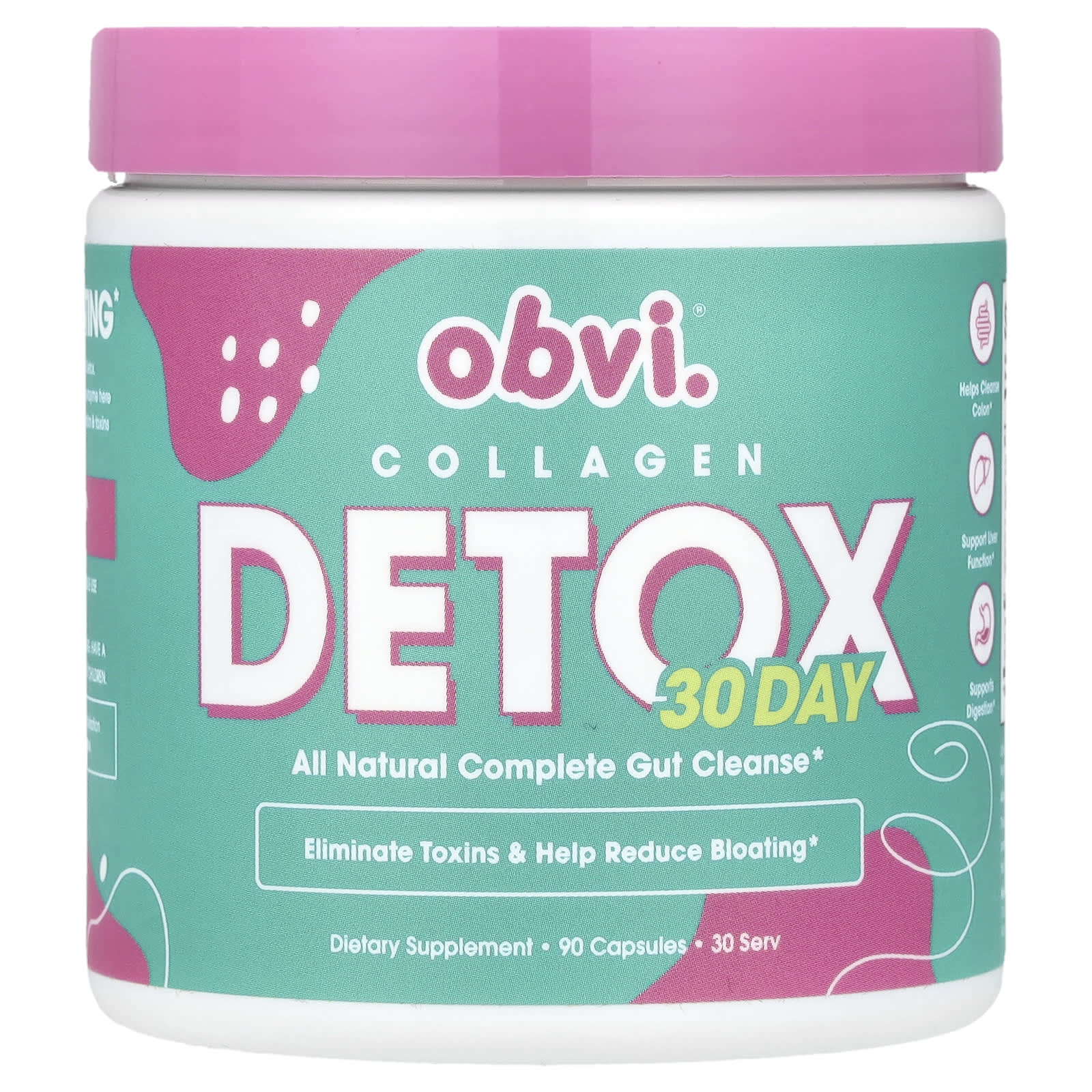 Obvi, Collagen Detox, 90 Capsules