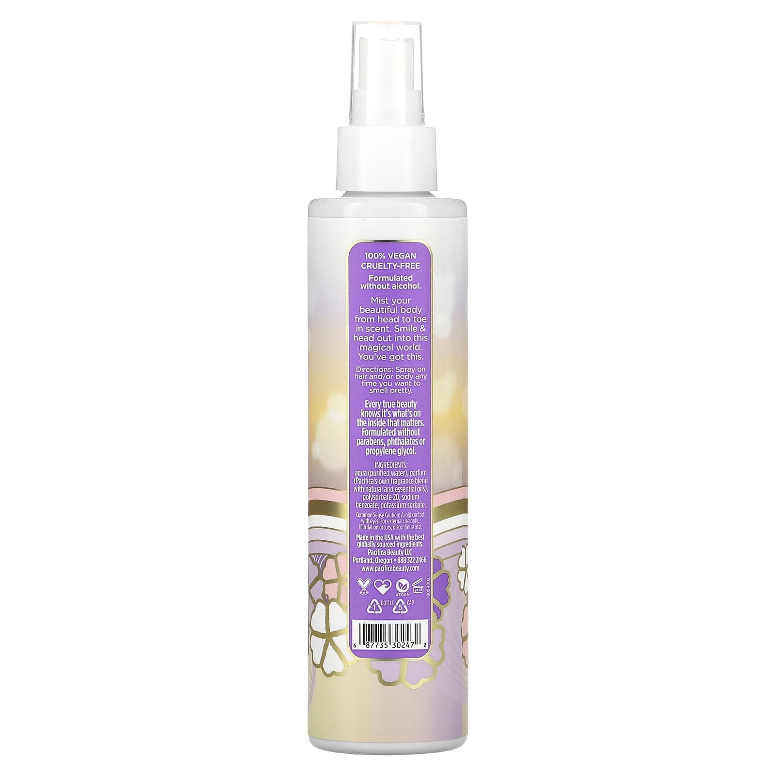 Pacifica, Perfumed Hair & Body Mist, French Lilac, 6 fl oz (177 ml)