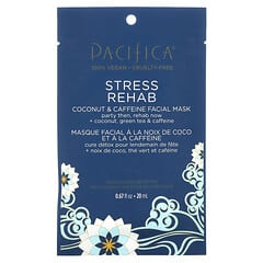 Pacifica, Stress Rehab, Coconut & Caffeine Beauty Facial Mask , 1 Sheet ...