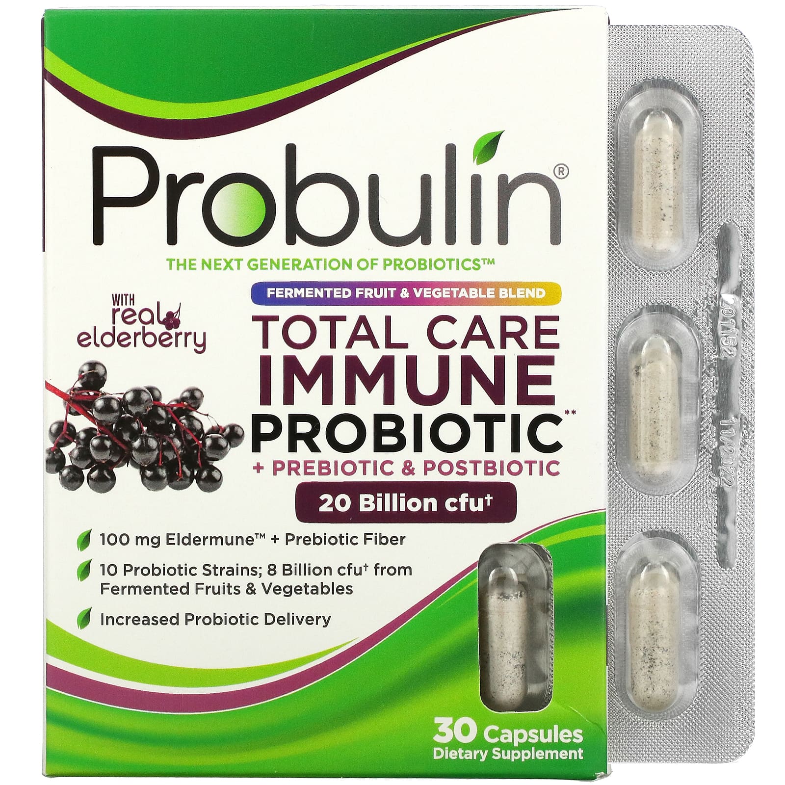 Probulin, Total Care Immune Probiotic + Prebiotic & Postbiotic with ...