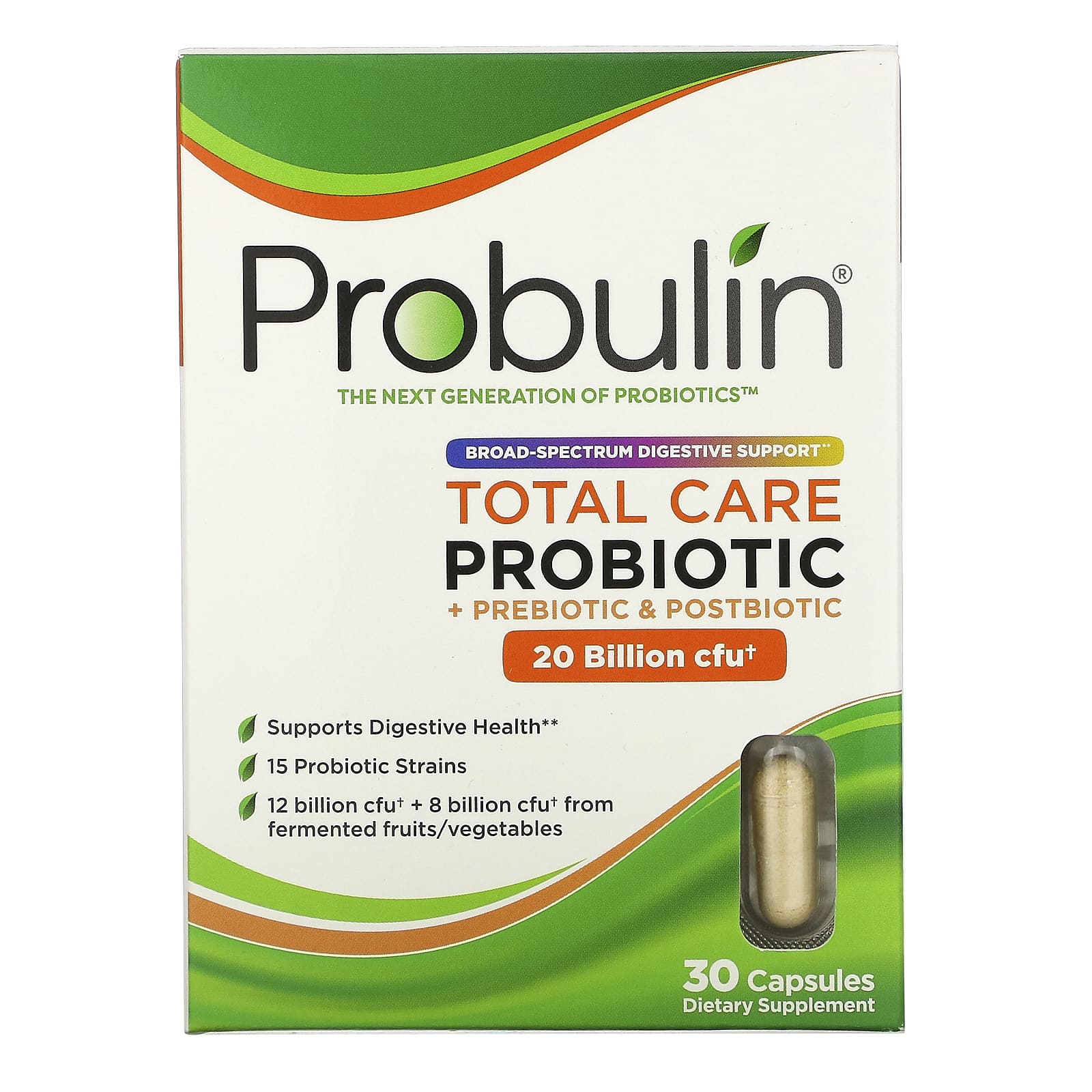 Probulin, Probiótico para el cuidado total, 20.000 millones de UFC, 30 ...
