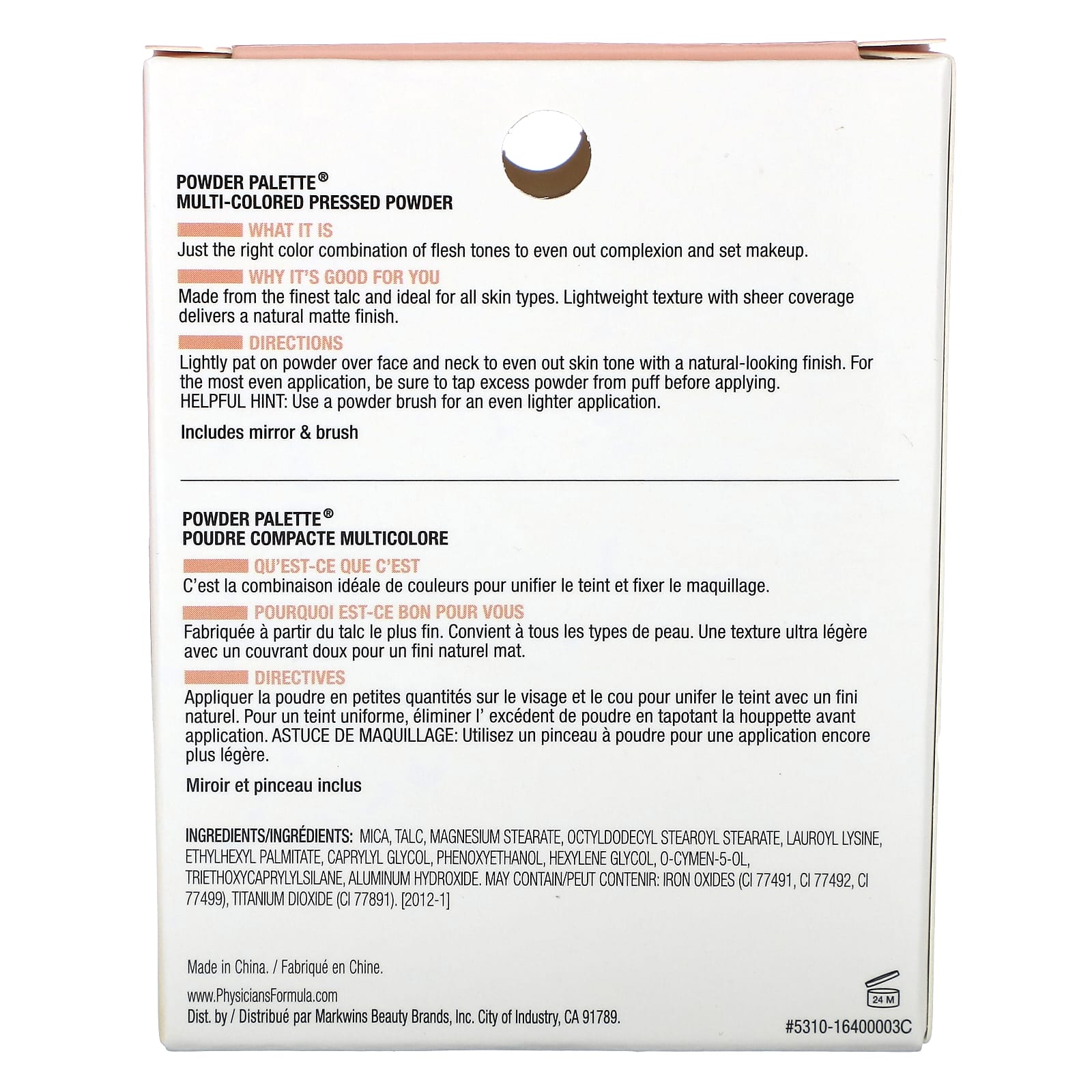 Physicians Formula, Powder Palette, Multi- Colored Pressed Powder, 1640 ...