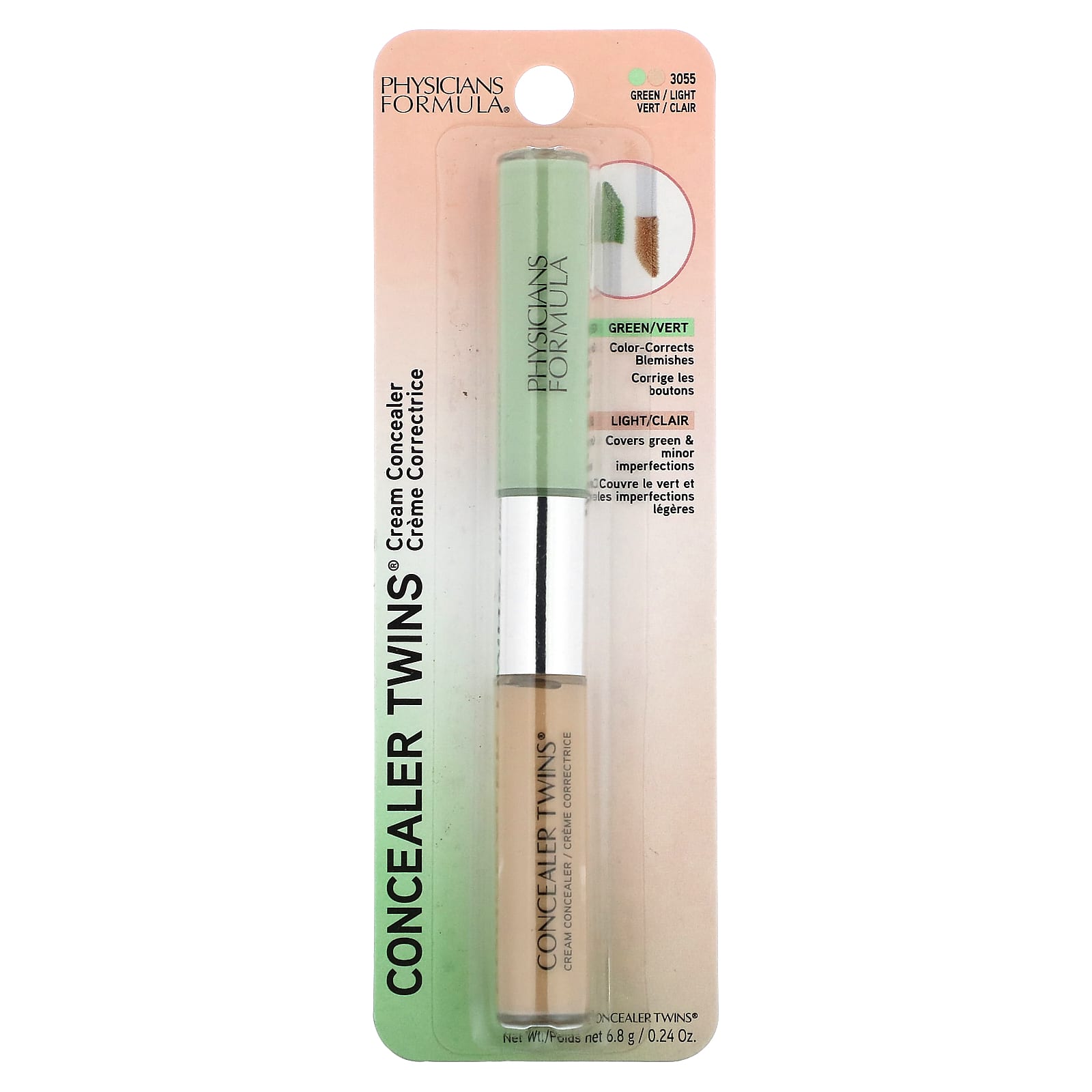 Physicians Formula, Concealer Twins Cream Concealer, 3055 Green/Light ...