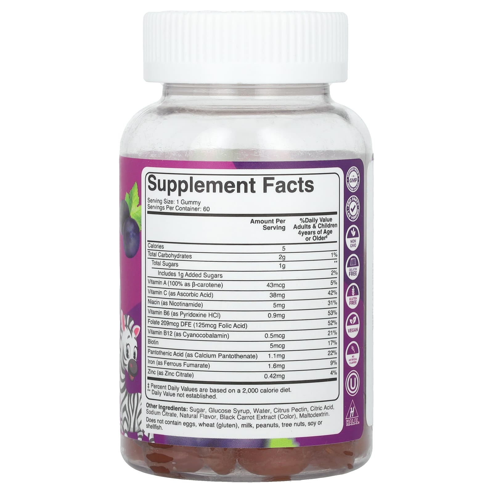 Phytoral, Kids, Iron Gummies with Vitamin C, Grape, 60 Gummies