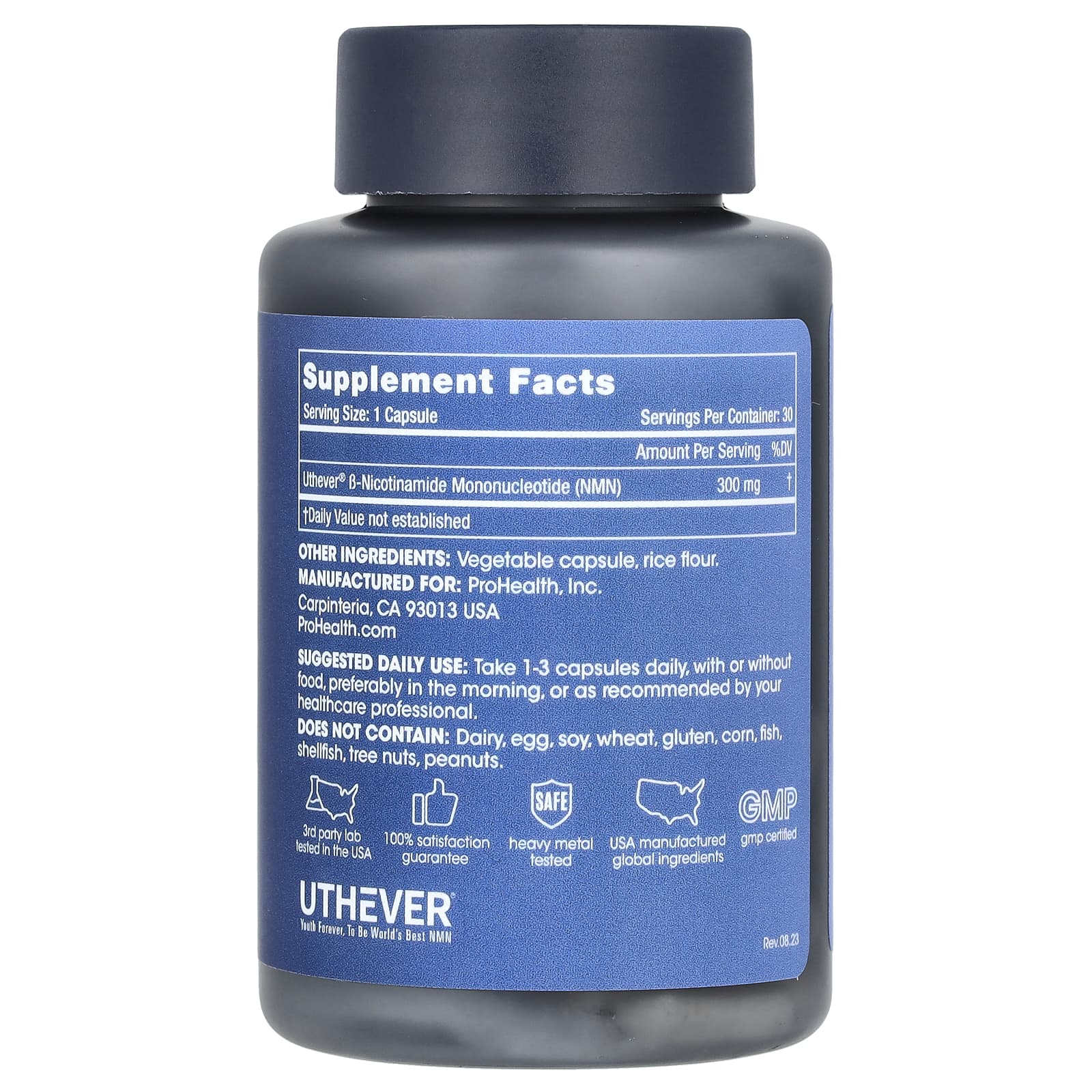 ProHealth Longevity, NMN Pro 300，加強吸收，300 毫克，60 粒膠囊（每粒膠囊 150 毫克）