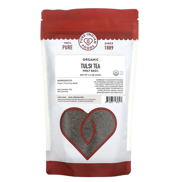 Pure Indian Foods, Organic Tulsi Tea, Holy Basil, 5.5 oz (156 g)