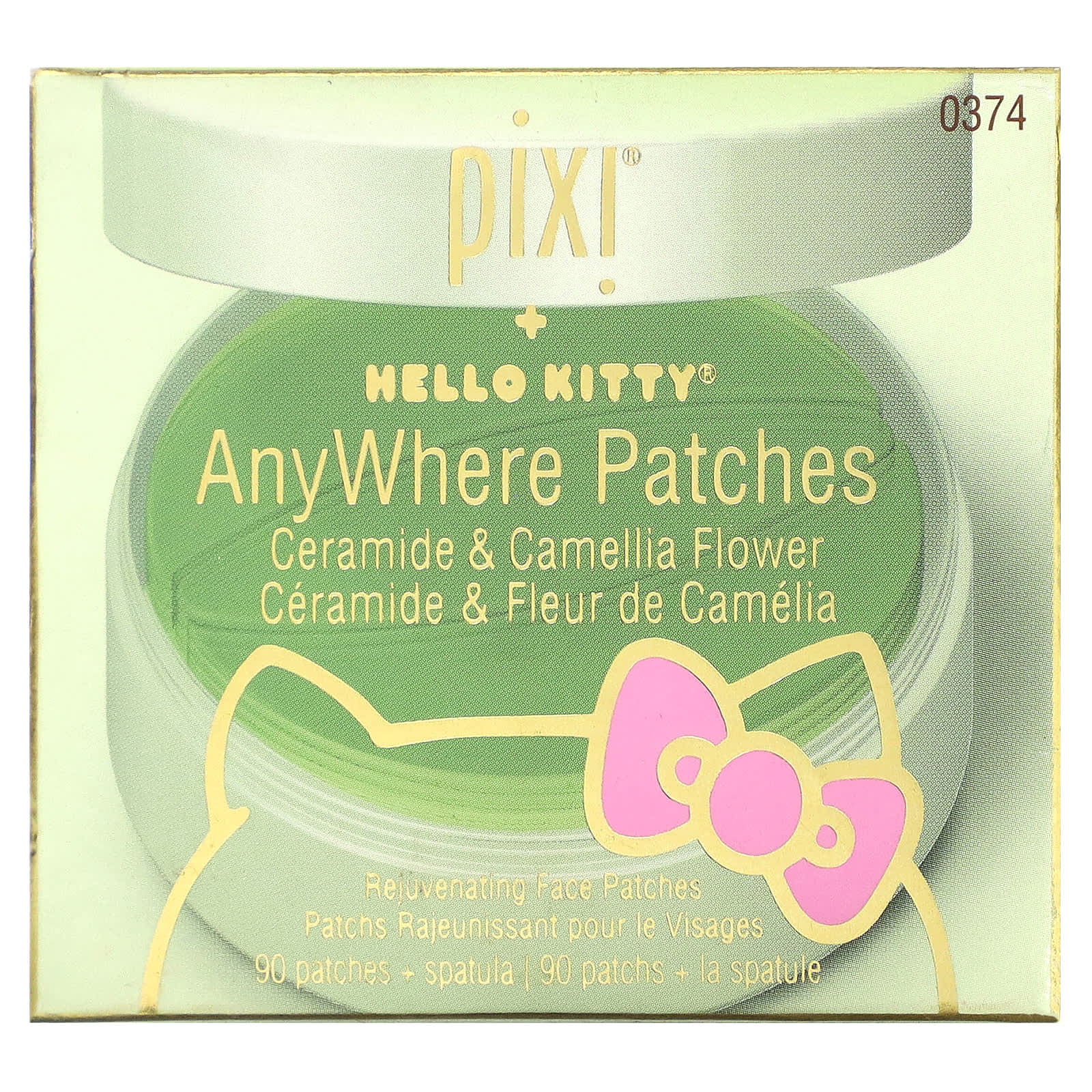 Pixi Beauty, 헬로키티, 어디서든 사용할 수 있는 패치, 세라마이드 및 카멜리아 꽃, 패치 90매