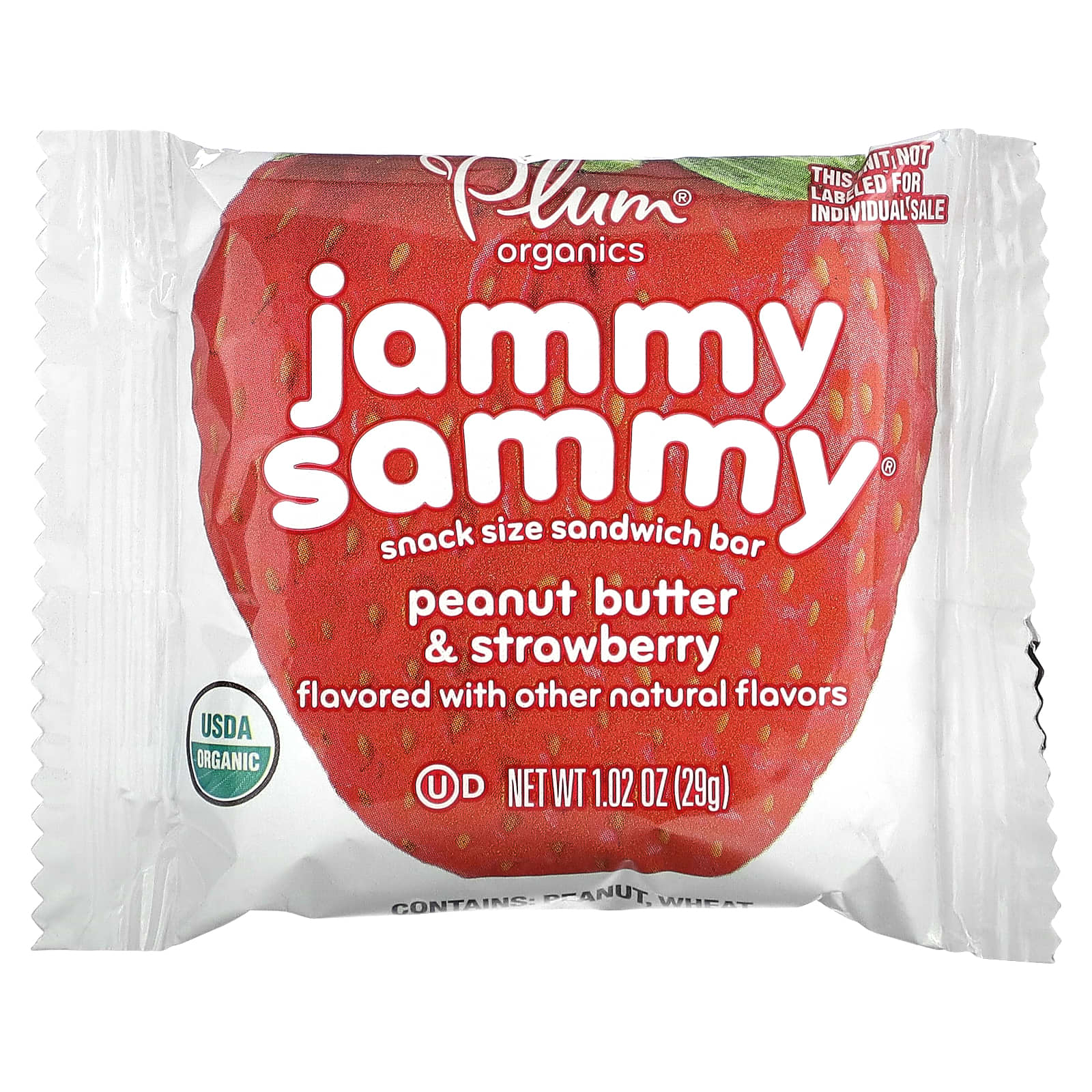 Plum Organics, Jammy Sammy, Snack Size Sandwich Bar, 15 Months & Up ...