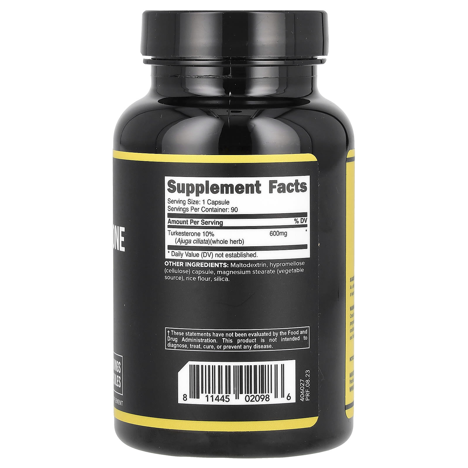 Primaforce, Turkesterone, 600 mg, 90 Capsules