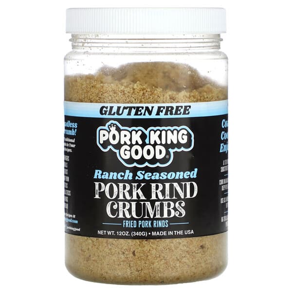 Pork King Good, Pork Rind Crumbs, Ranch Seasoned , 12 oz (340 g)