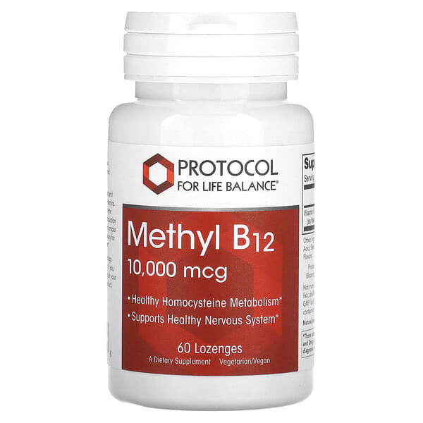 Protocol for Life Balance, Methyl B12, 10,000 mcg, 60 Lozenges