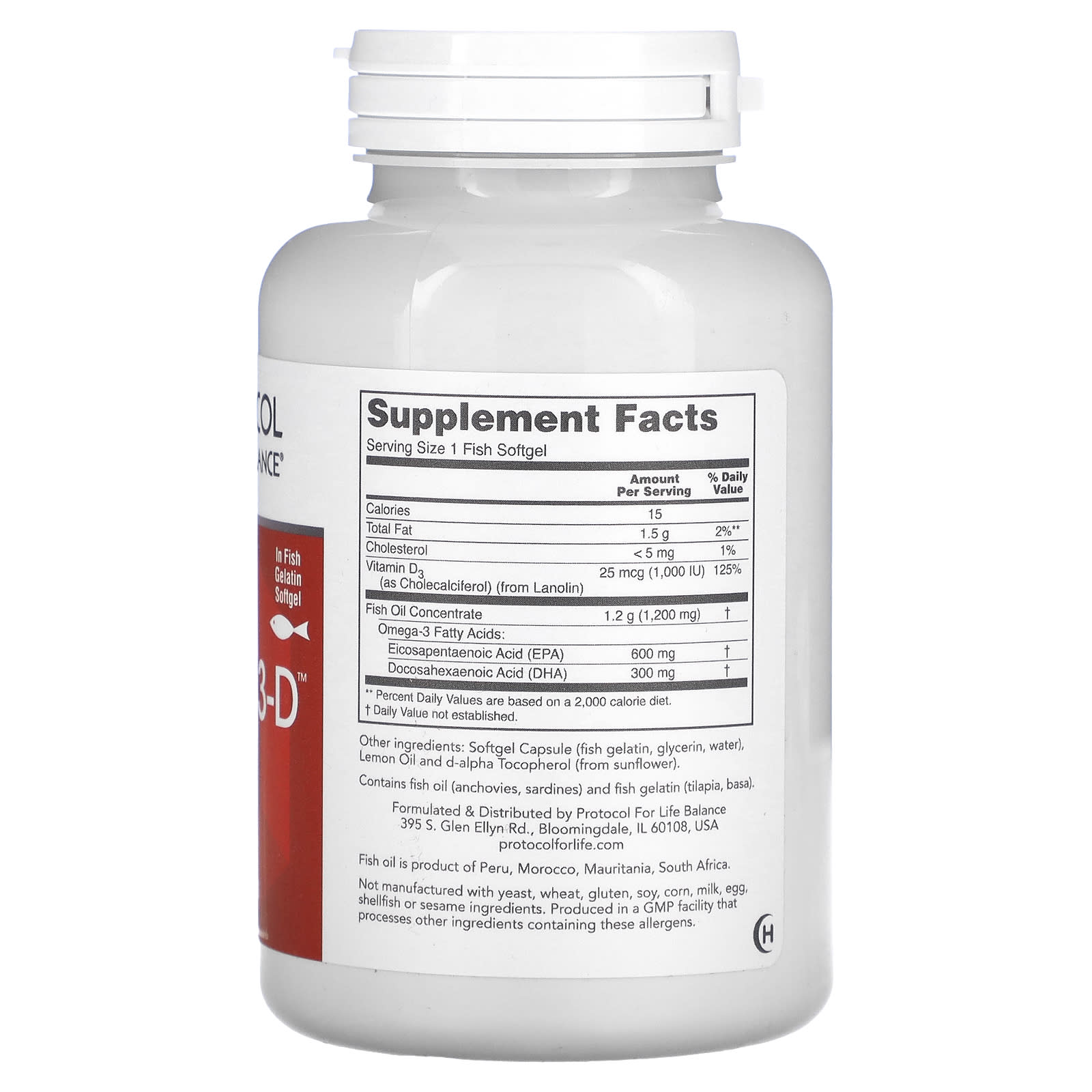 Protocol for Life Balance, Ultra Omega 3-D , 90 Fish Softgels