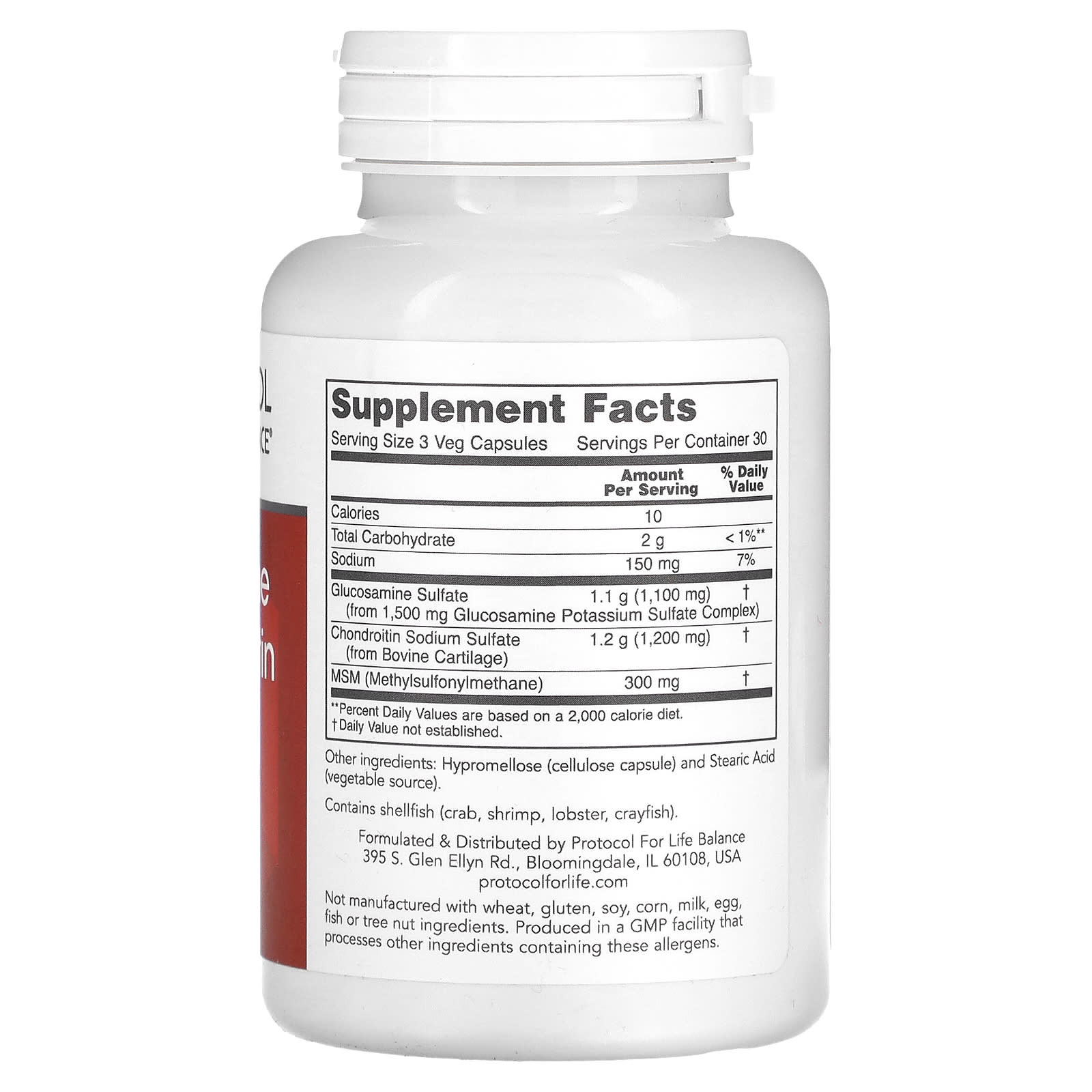 Protocol for Life Balance, Glucosamine & Chondroitin with MSM, 90 Veg ...