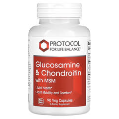Protocol for Life Balance, Glucosamine & Chondroitin with MSM, 90 Veg ...