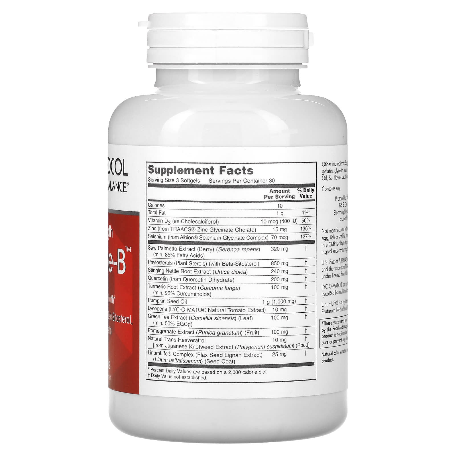 Protocol for Life Balance, Prostate-B, Clinical Strength, 90 Softgels