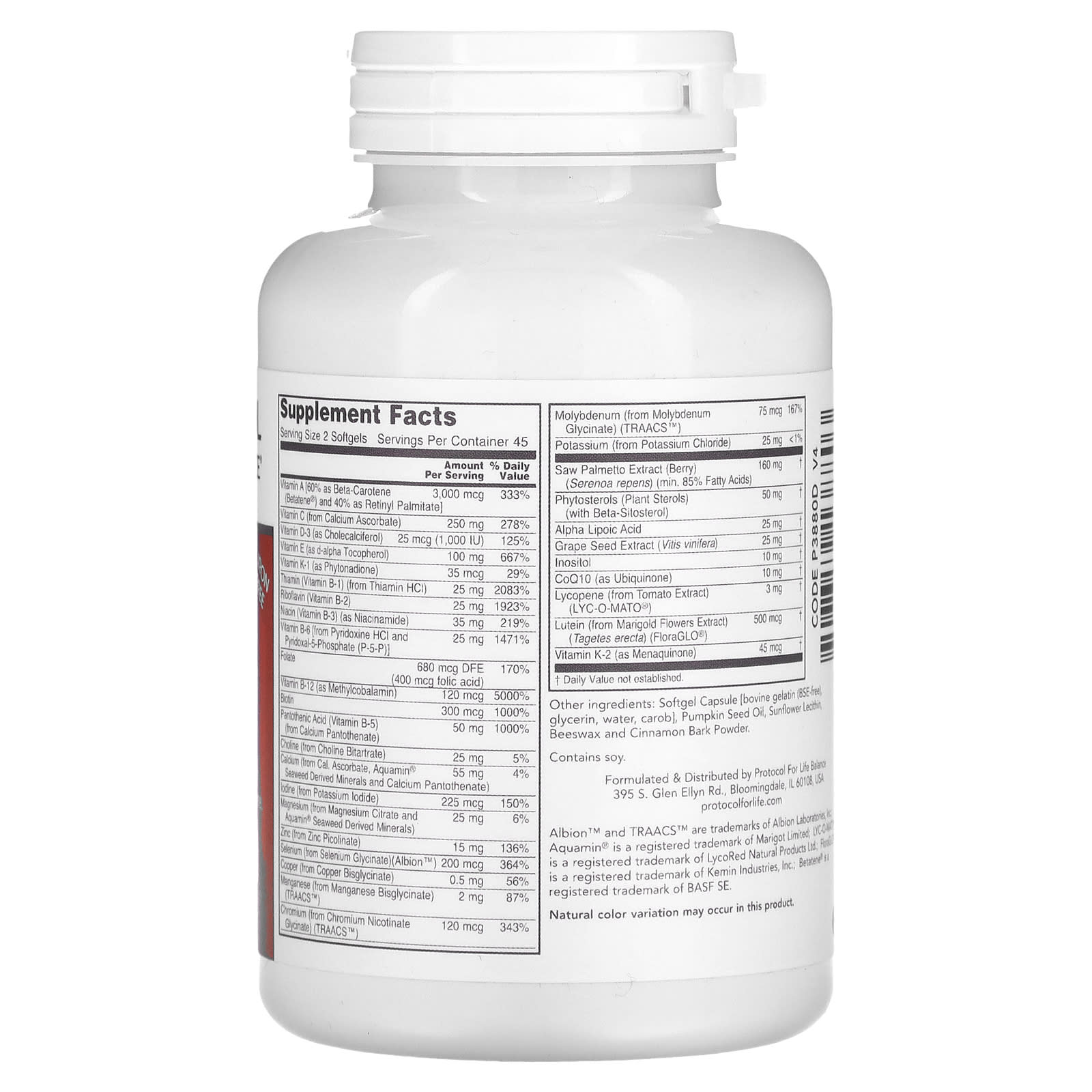 Protocol for Life Balance, Ortho Multi，男士軟凝膠，90 粒軟凝膠