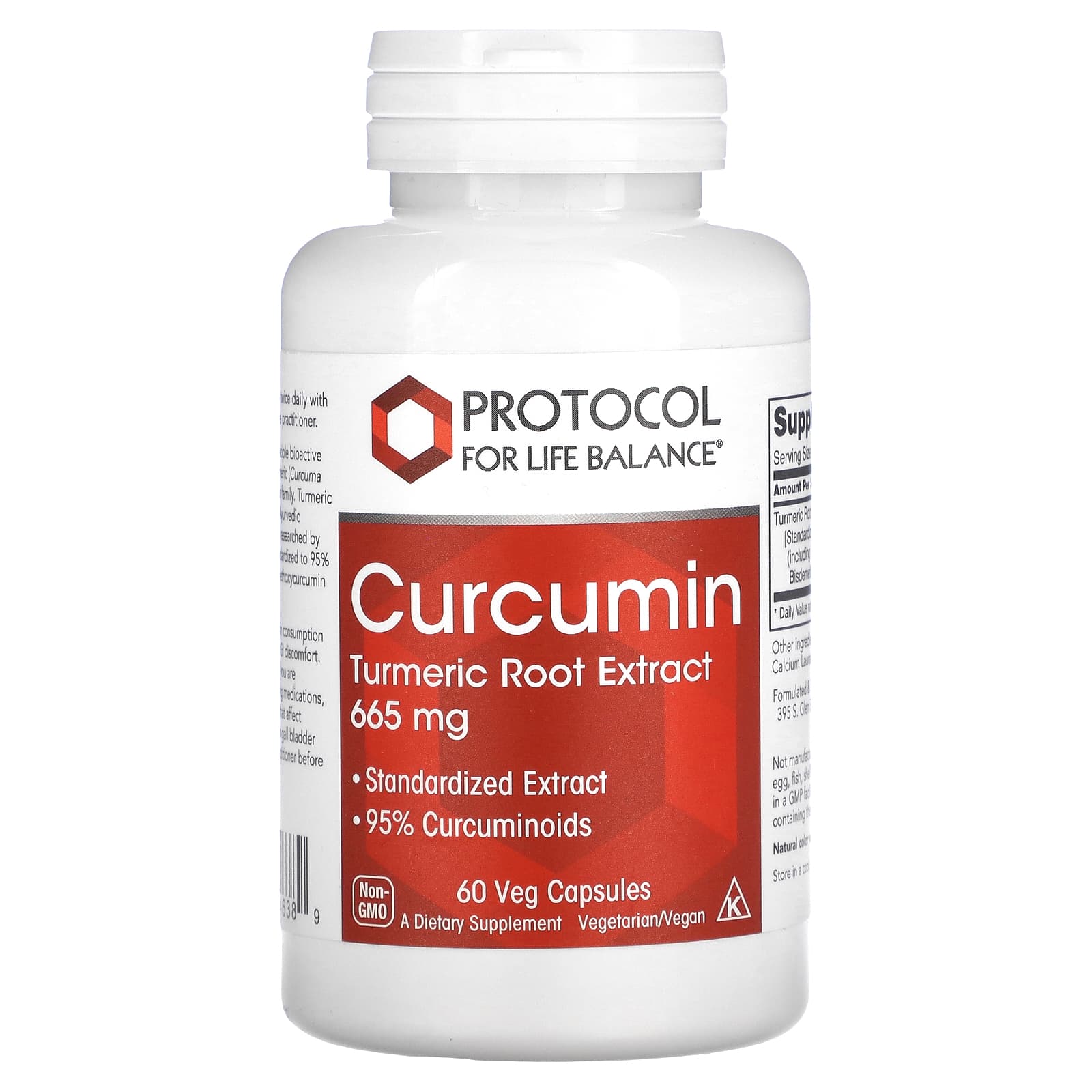 Protocol for Life Balance, Curcumin, Turmeric Root Extract, 665 mg, 60 ...