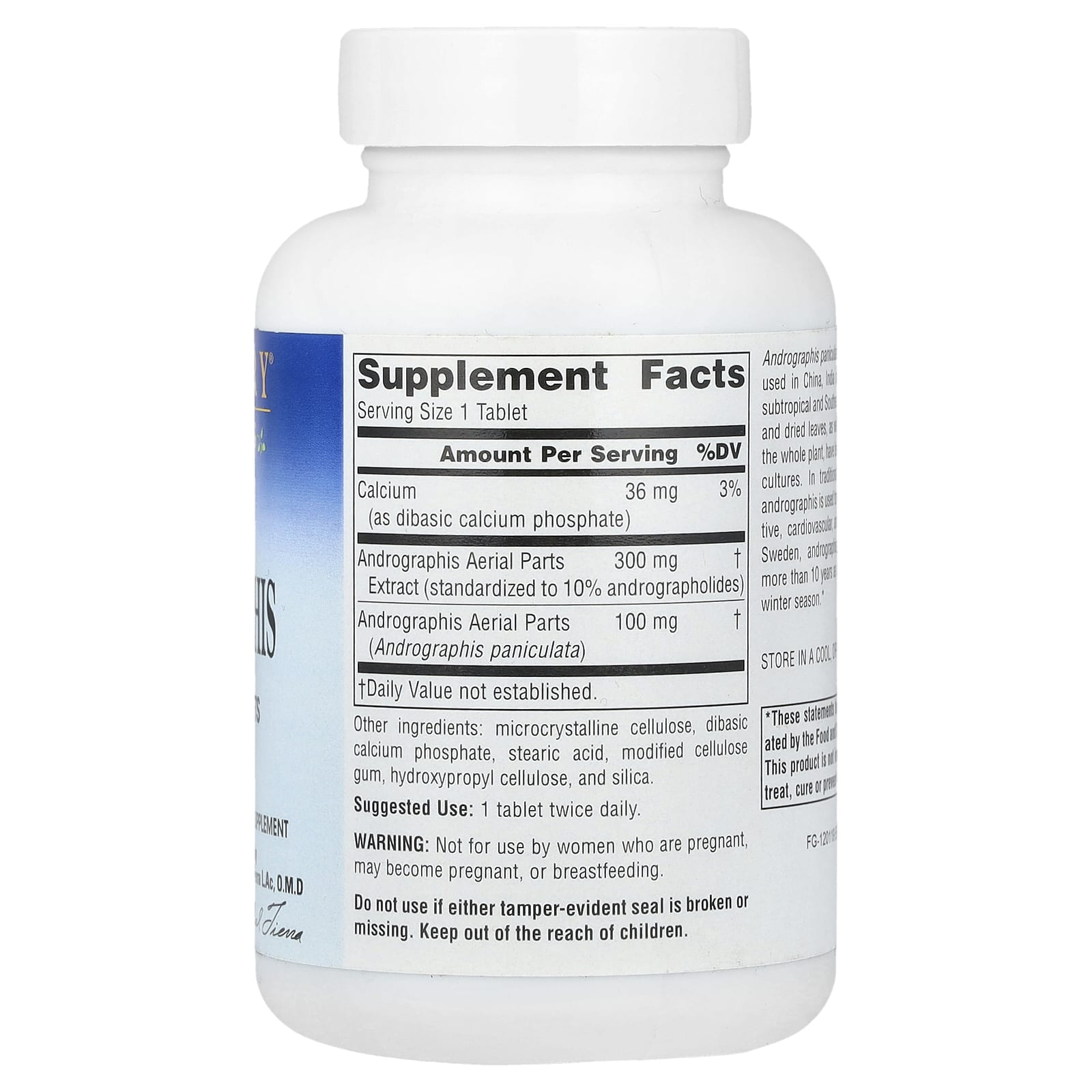 Planetary Herbals, Full Spectrum™ Andrographis, 400 mg, 120 Tablets