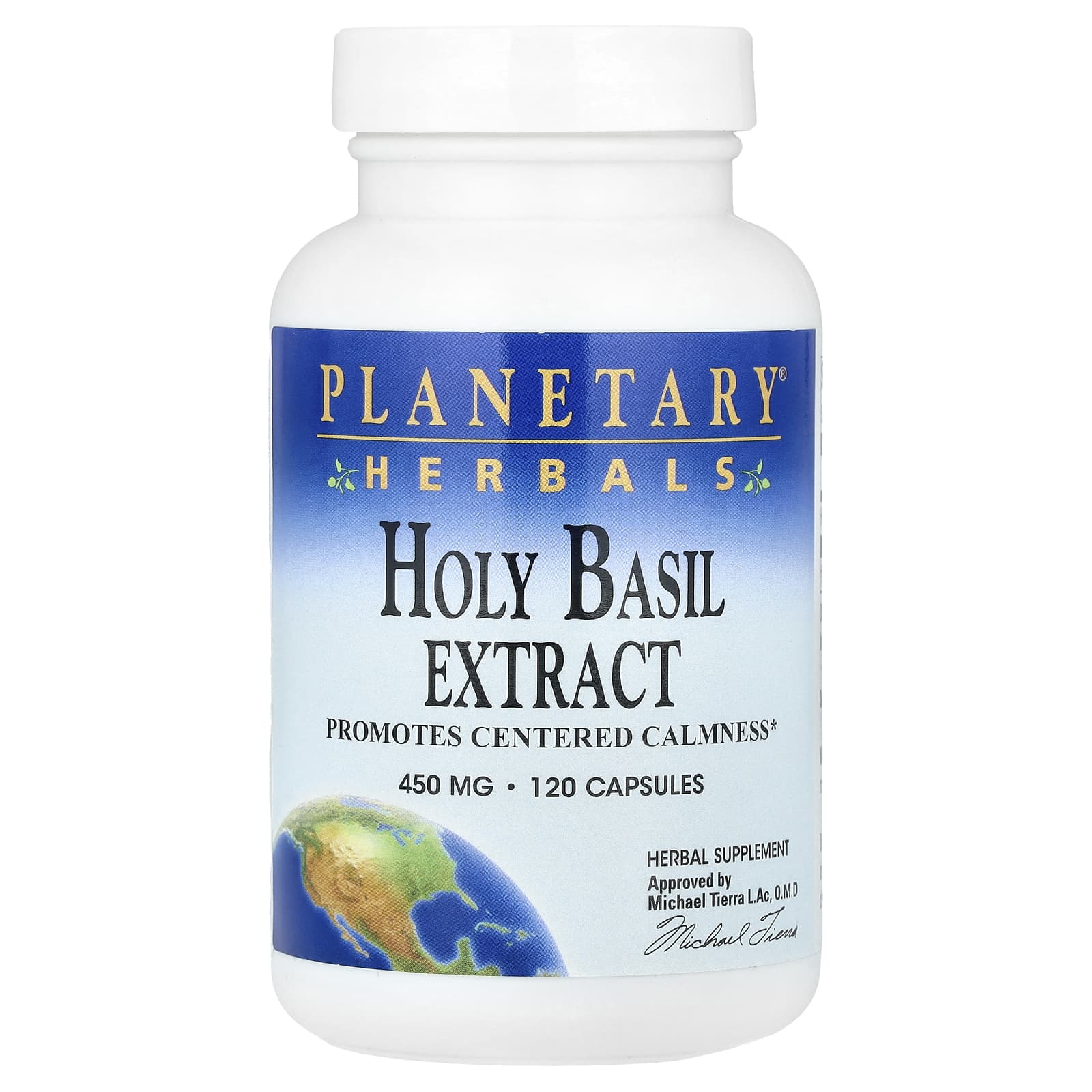 Planetary Herbals, Holy Basil Extract, 450 mg, 120 Capsules