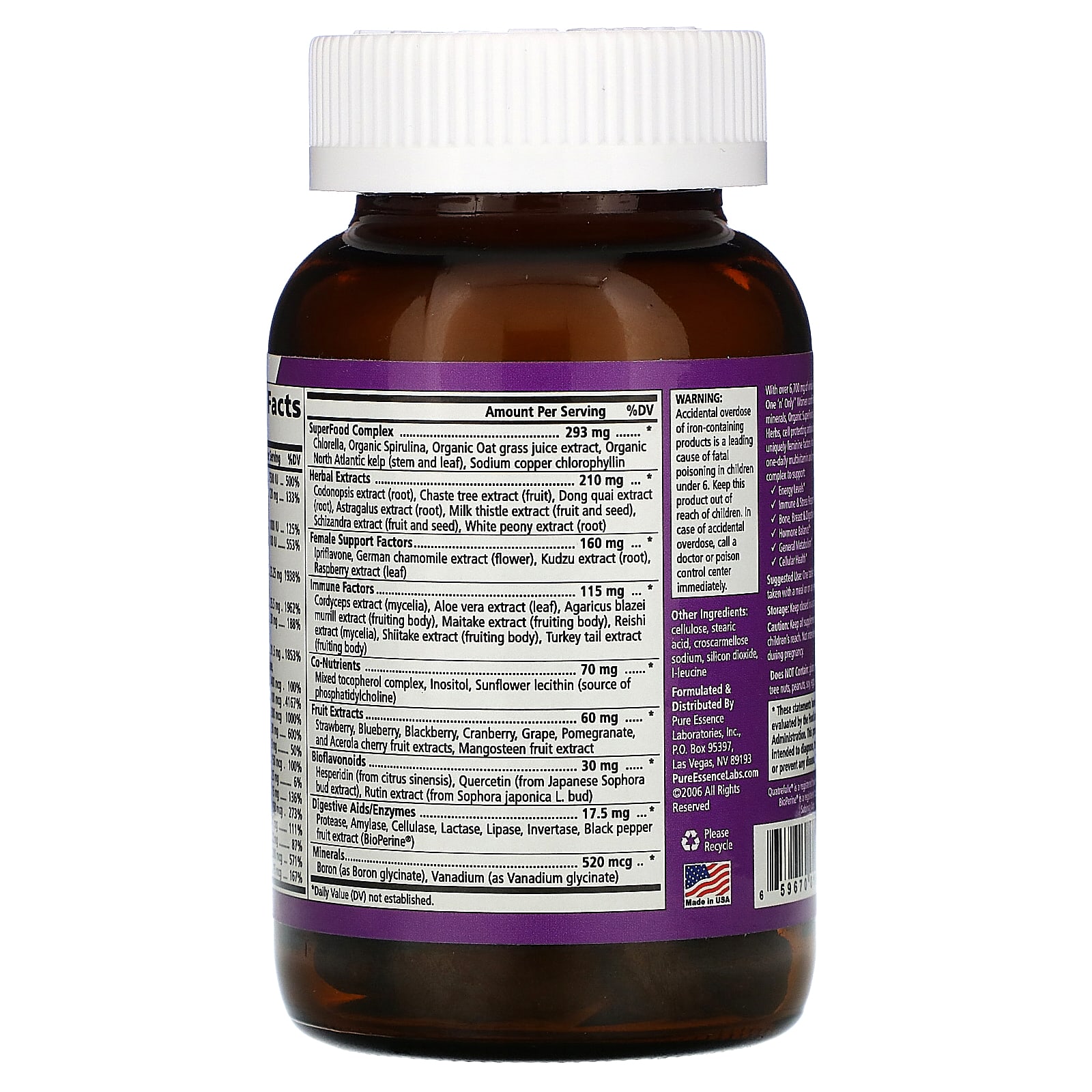 Pure Essence, One 'n' Only Women, 30 Tablets