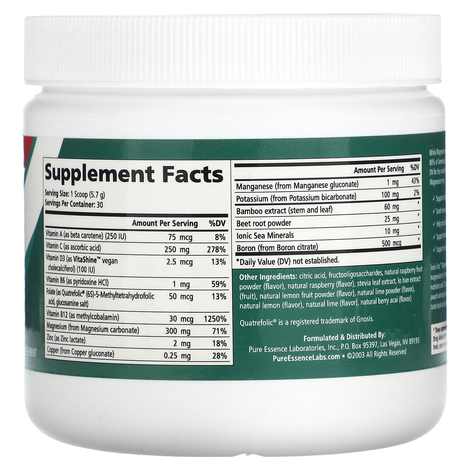 Pure Essence, Ionic-Fizz, Magnesium Plus, Raspberry-Lemonade, 6.03 oz ...